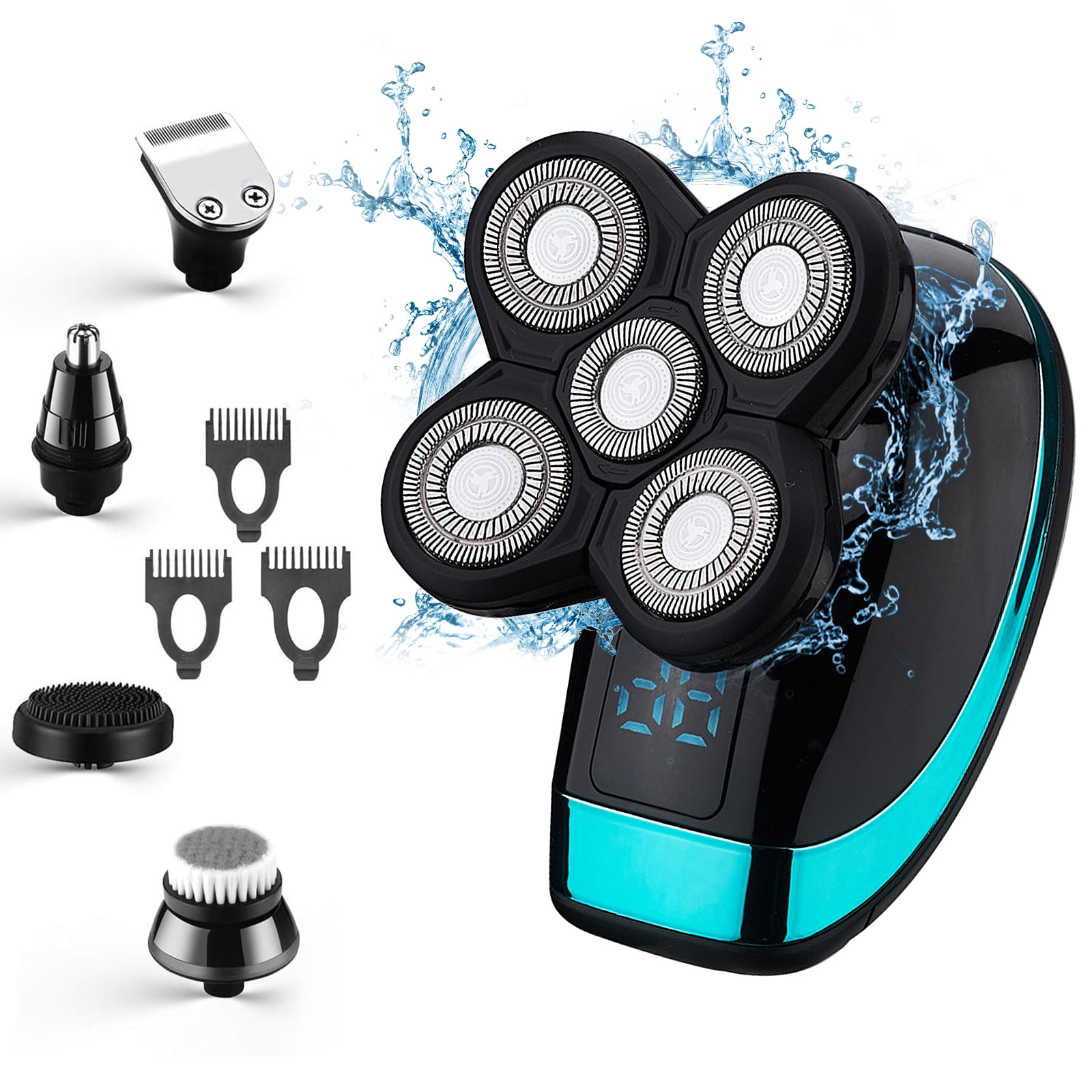 ZOUYUE Men's 5-in-1 Multifunctional Shaving Kit, USB Rechargeable ...