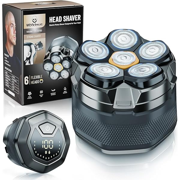Head Shavers for Bald Men, Rechargeable Electric Razor with Type-C ...