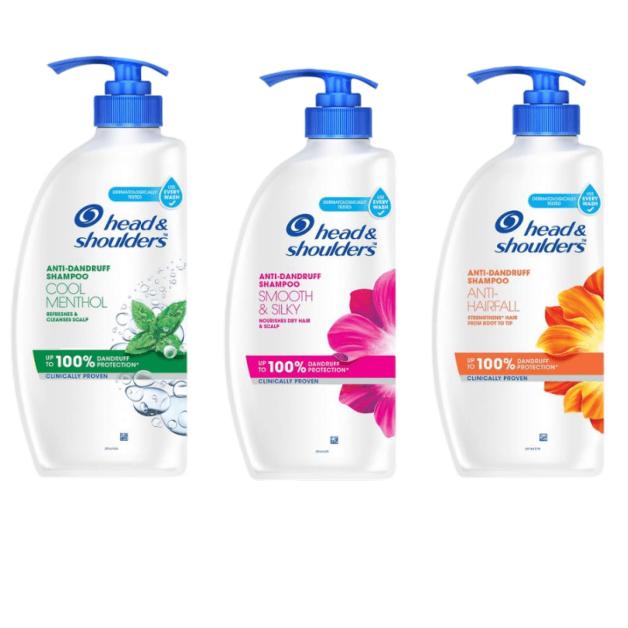 Head & Shoulders Cool Menthol, Smooth and Silky Shampoo Combo pack ...