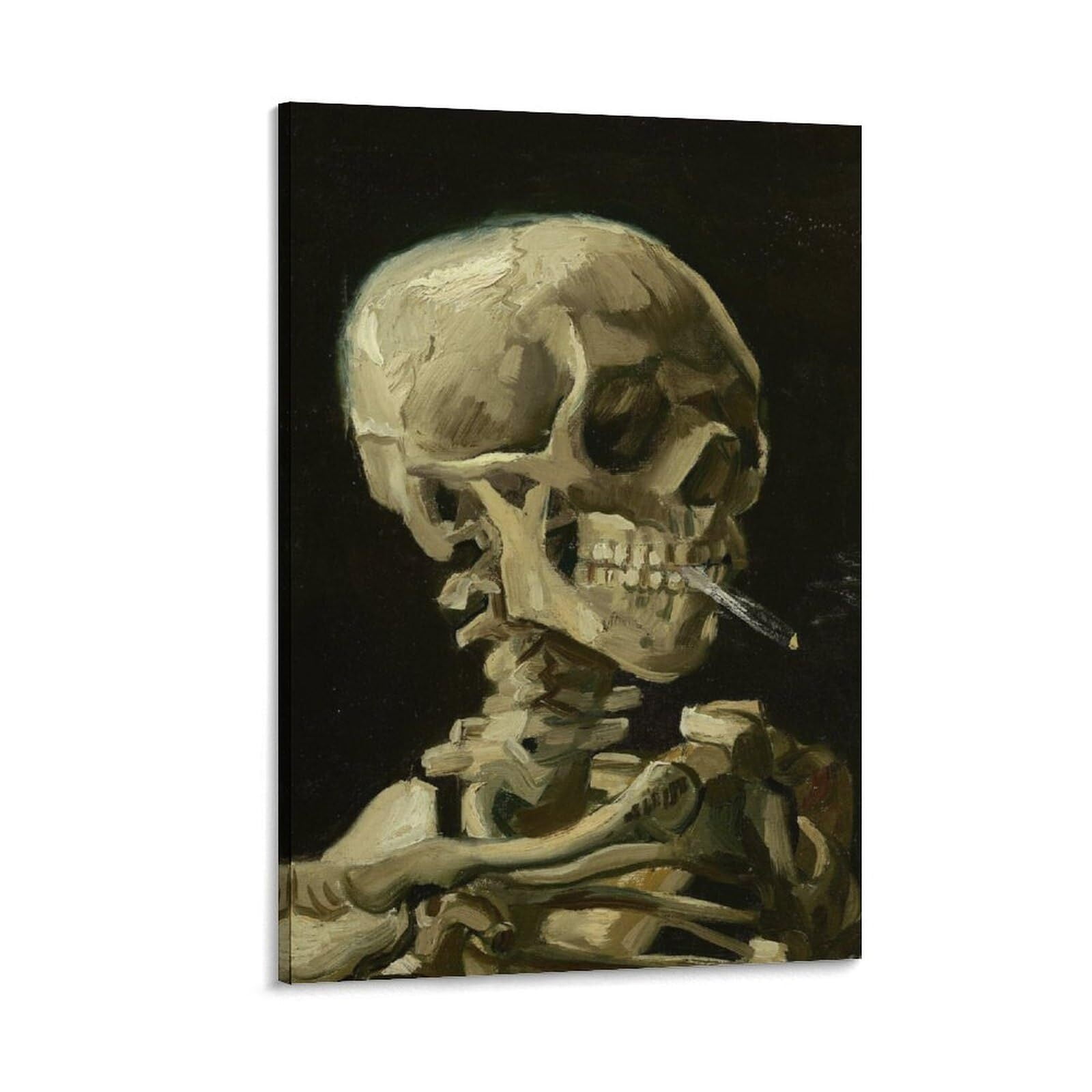 Head Of A Skeleton Van Gogh Print, Fine Art Print, Vintage Painting ...