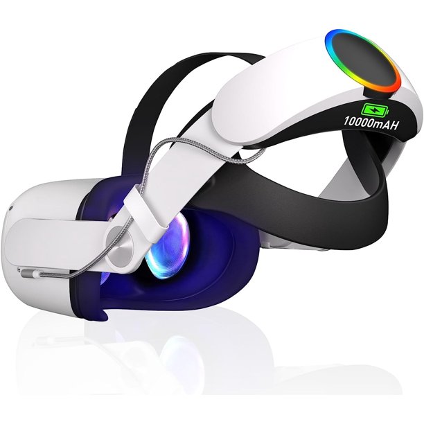 Head Strap with 10000mAh Battery for Oculus Quest 2, Extend 8H Playtime ...
