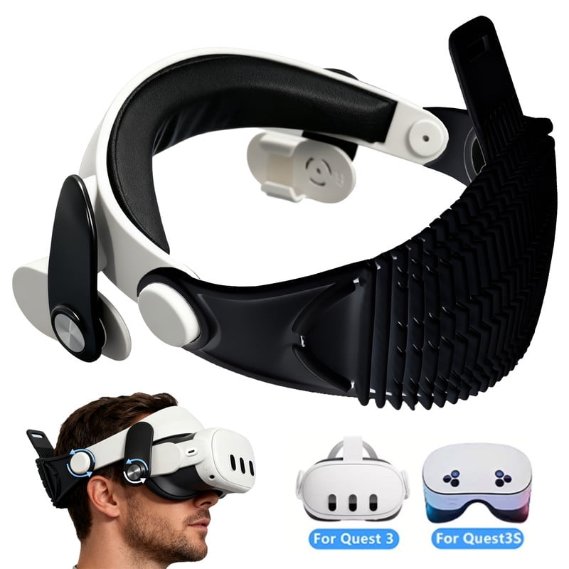 Head Strap for Meta Quest 3S/Quest 3, Adjustable VR Head Strap Replacement Enhanced Comfort ...