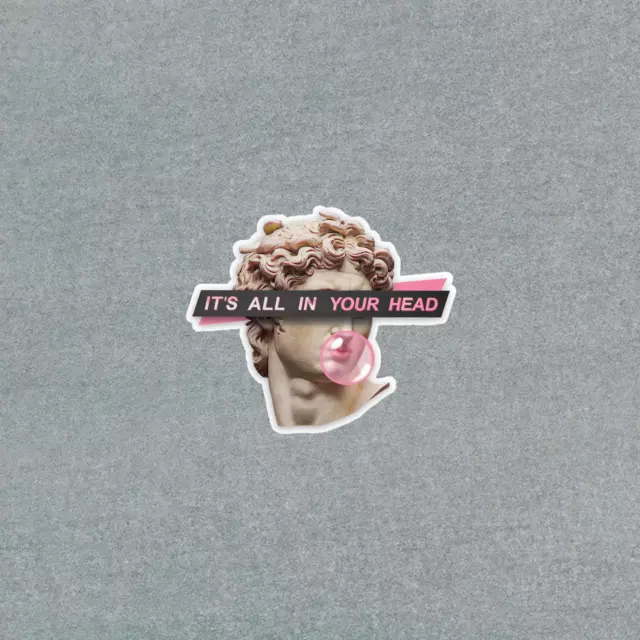It'S All In Your Head - Surreal Vaporwave Aesthetic Decal Stickerphone ...