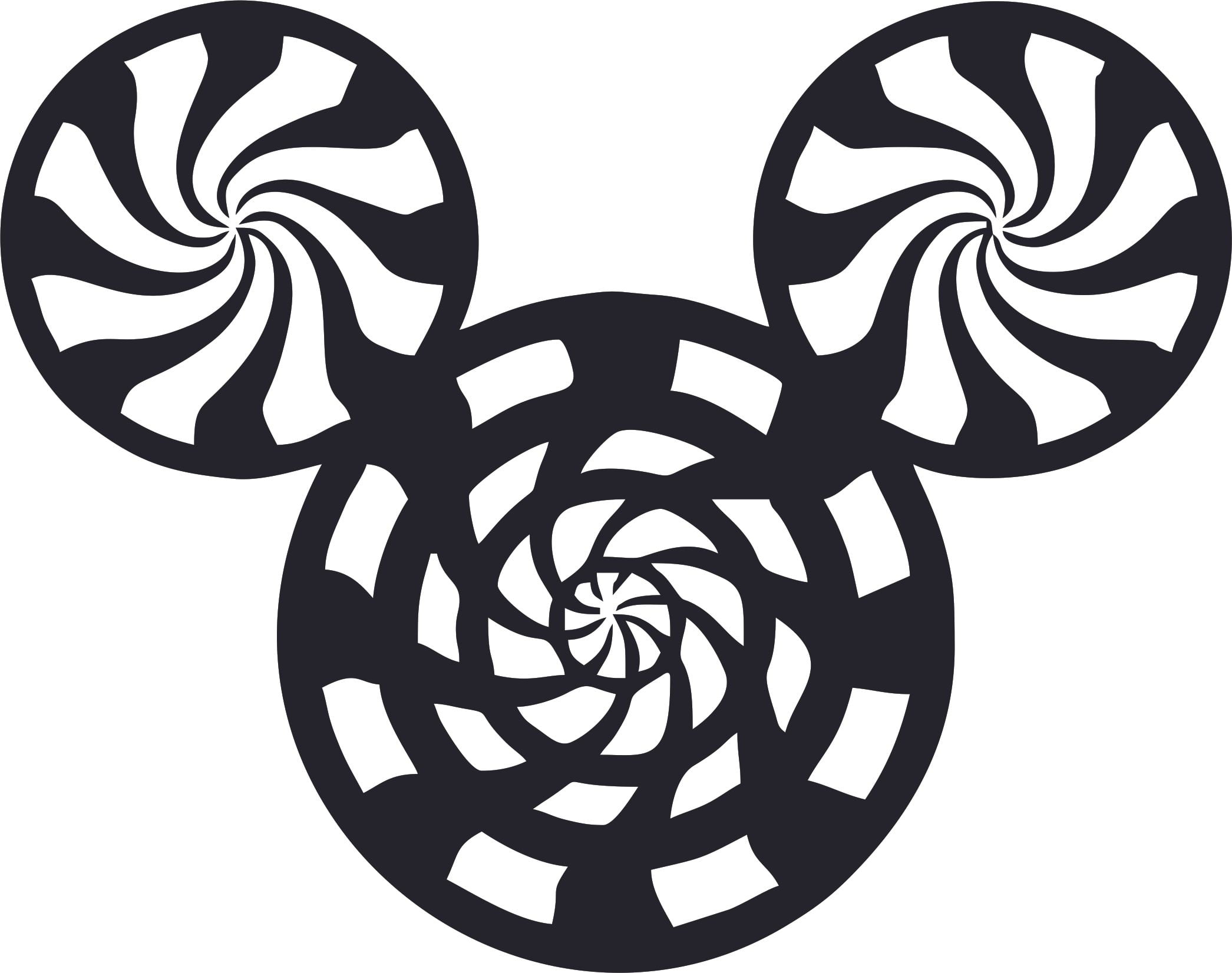 Head Swirl Cartoon Character Wall Art Vinyl Sticker Design Decal Girls ...