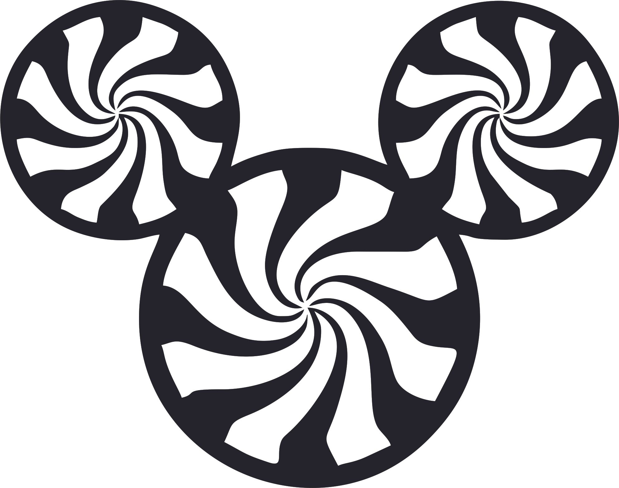 Head Swirl Cartoon Character Wall Art Vinyl Sticker Design Decal Girls ...