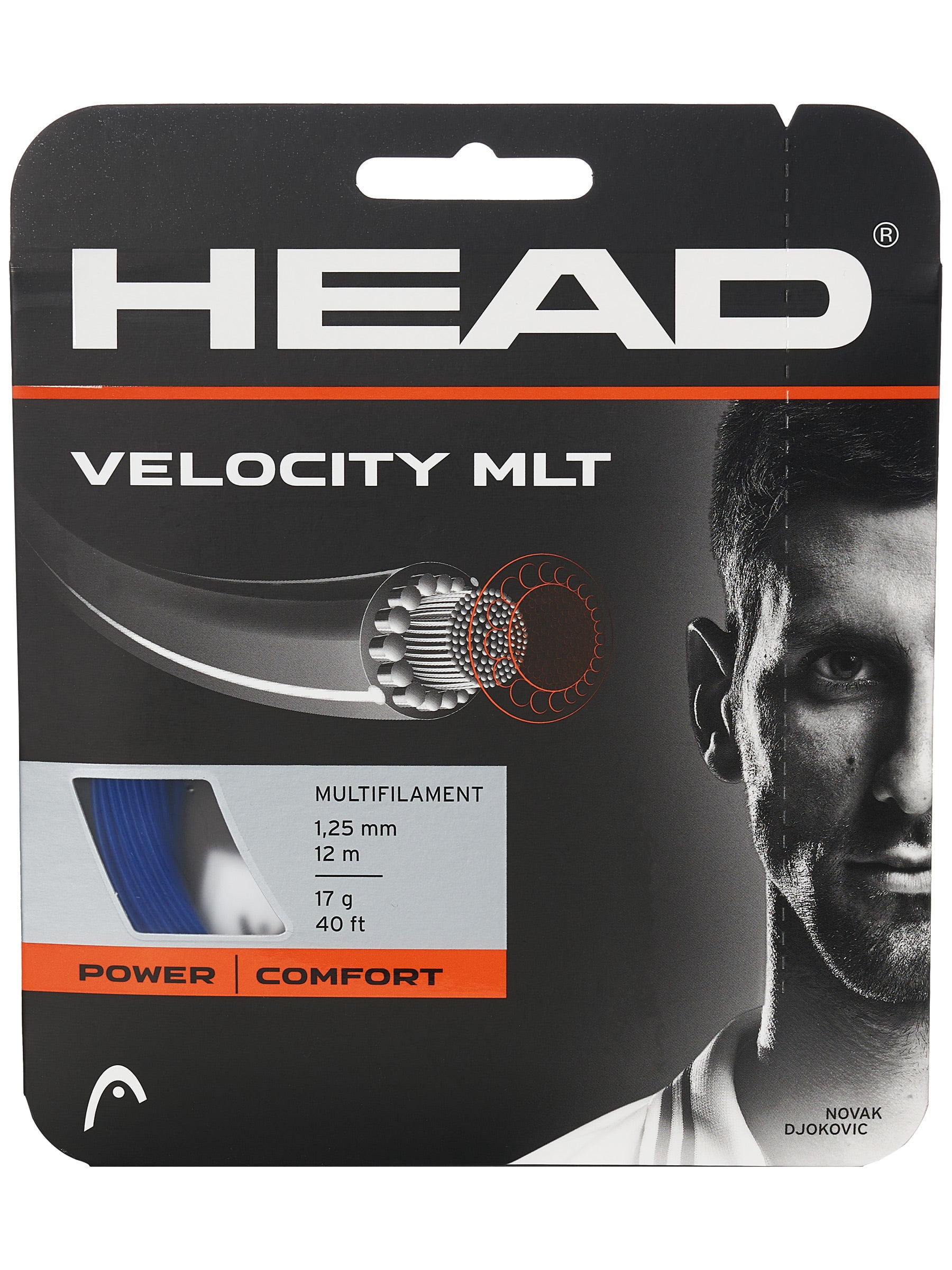 HEAD Velocity MLT Tennis String Set (Blue, 17) - Walmart.com