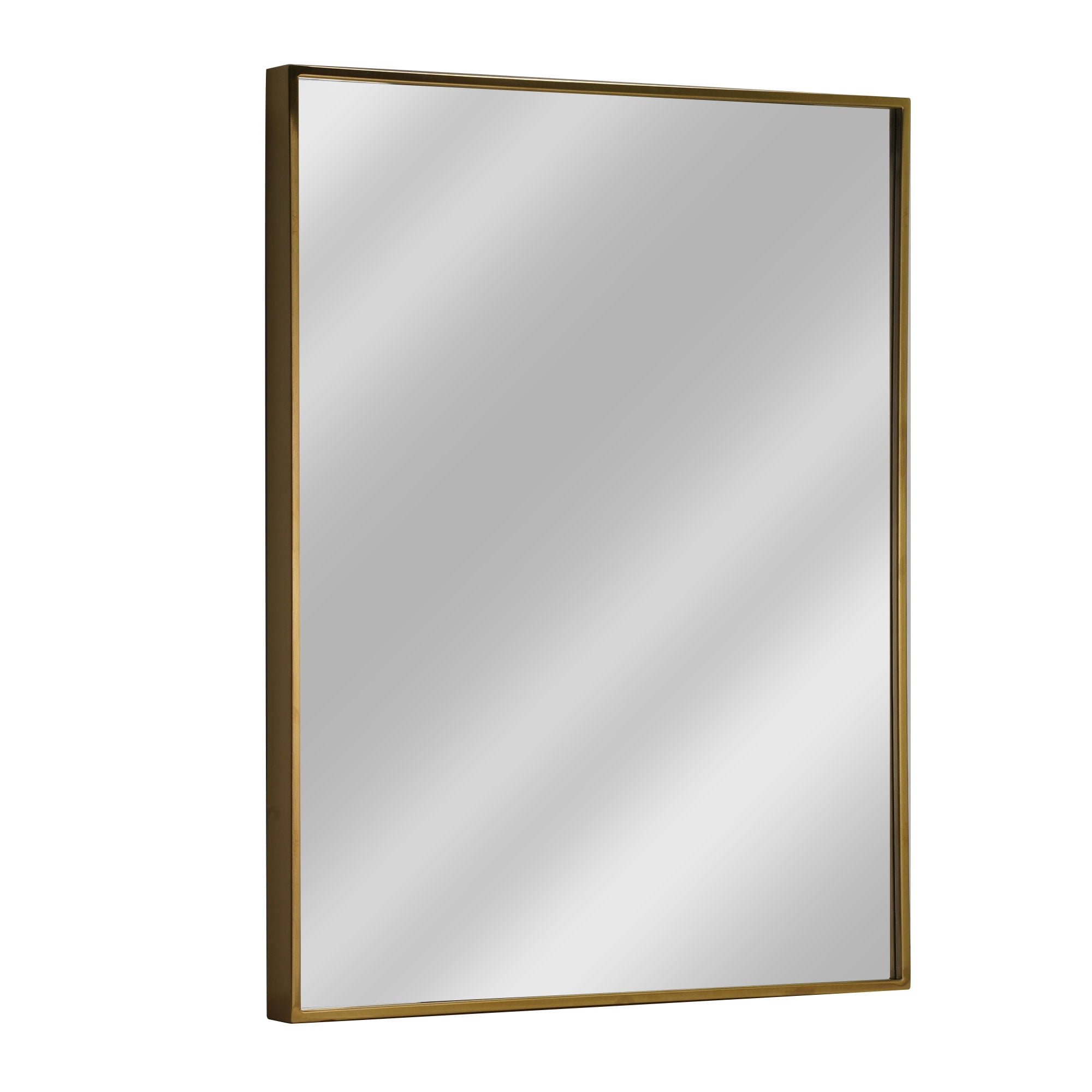 Head West Brassy Gold Spectrum Metal Rectangular Bathroom Vanity Mirror ...