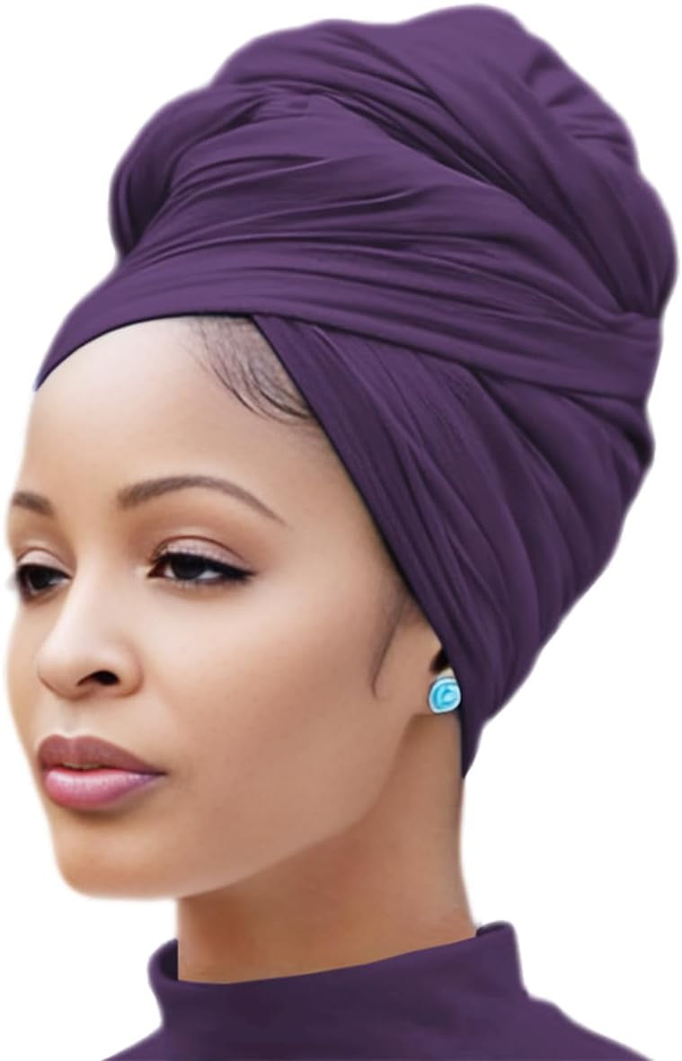 Head Wraps for Black Women Stretch Turban Headwraps Scarf Hair Wraps ...