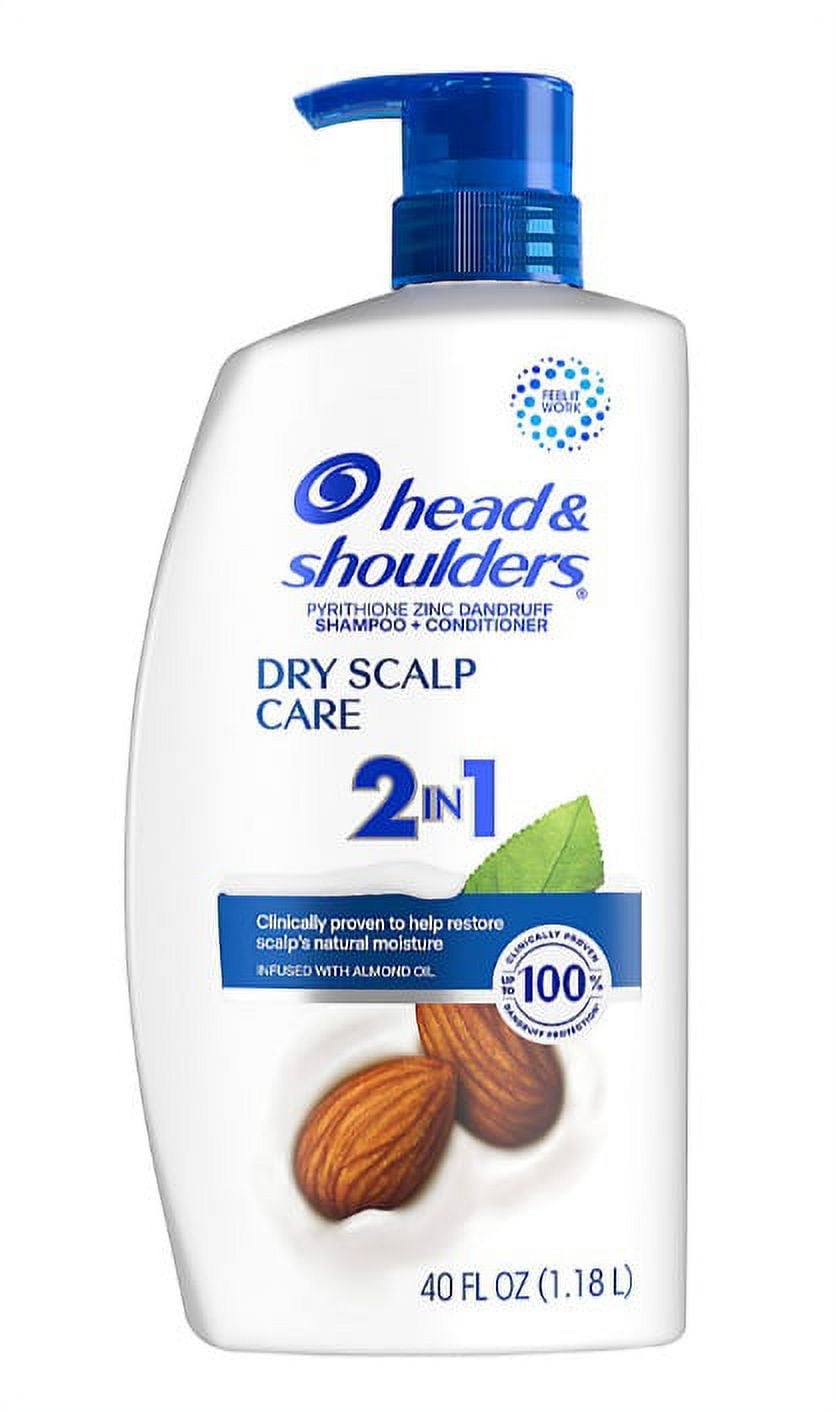 Head and Shoulders 2 in 1 Dandruff Shampoo and Conditioner, 40 oz ...