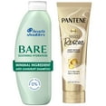 Head and Shoulders BARE Soothing Hydration Dandruff Shampoo & Pantene ...