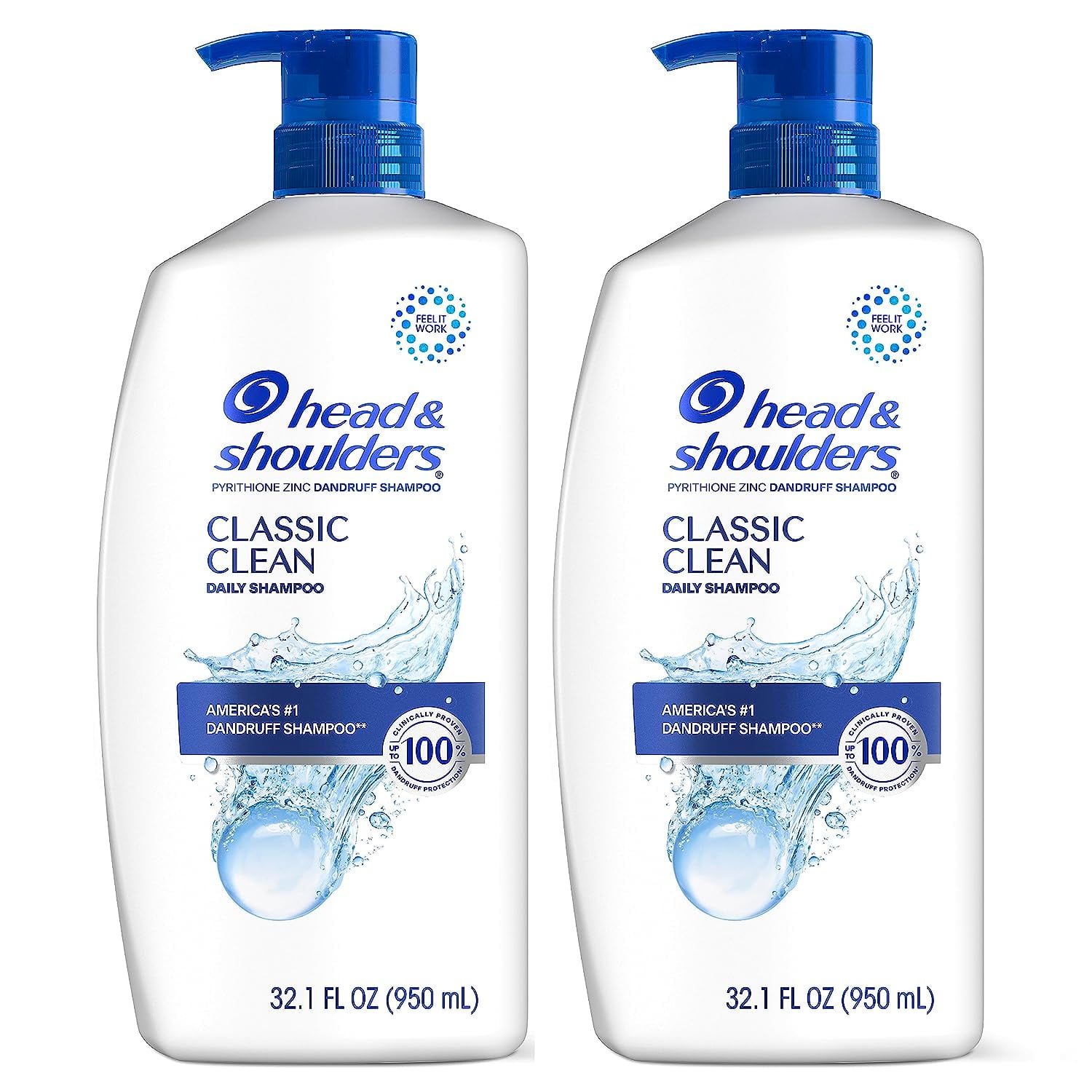 Head and Shoulders Anti-Dandruff Shampoo, Classic Clean, Paraben Free ...
