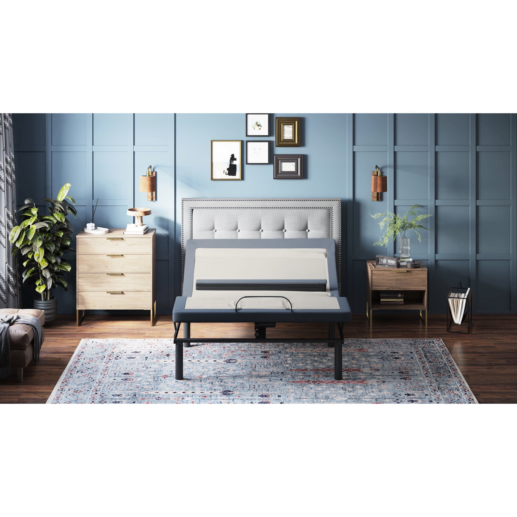 Head/foot Tilt Adjustable Bed Base Queen, With Programmable Settings ...