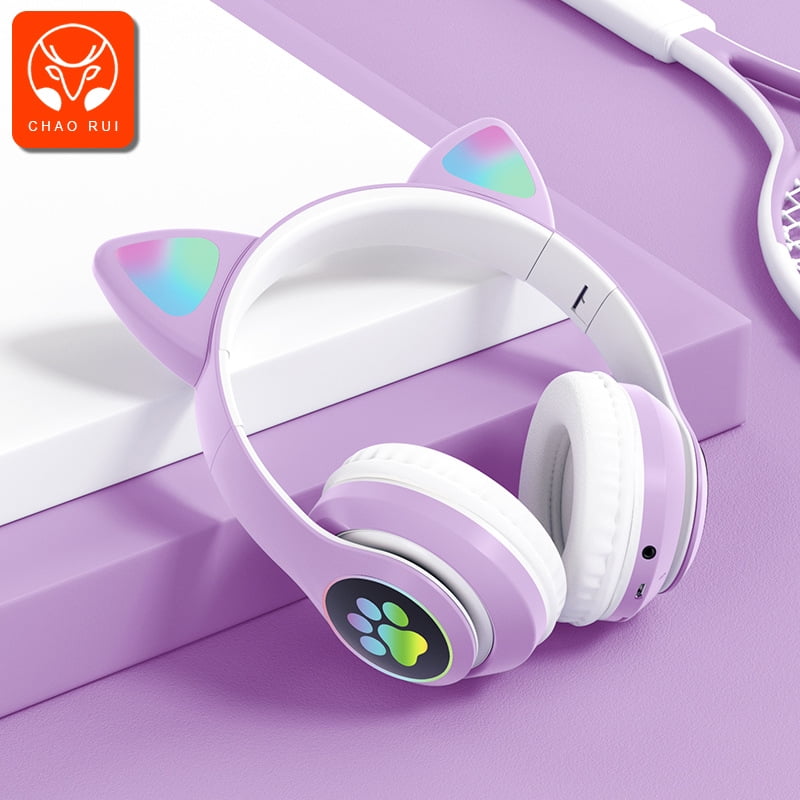 Head-mounted Bluetooth headset Wireless sports cat ear Bluetooth ...