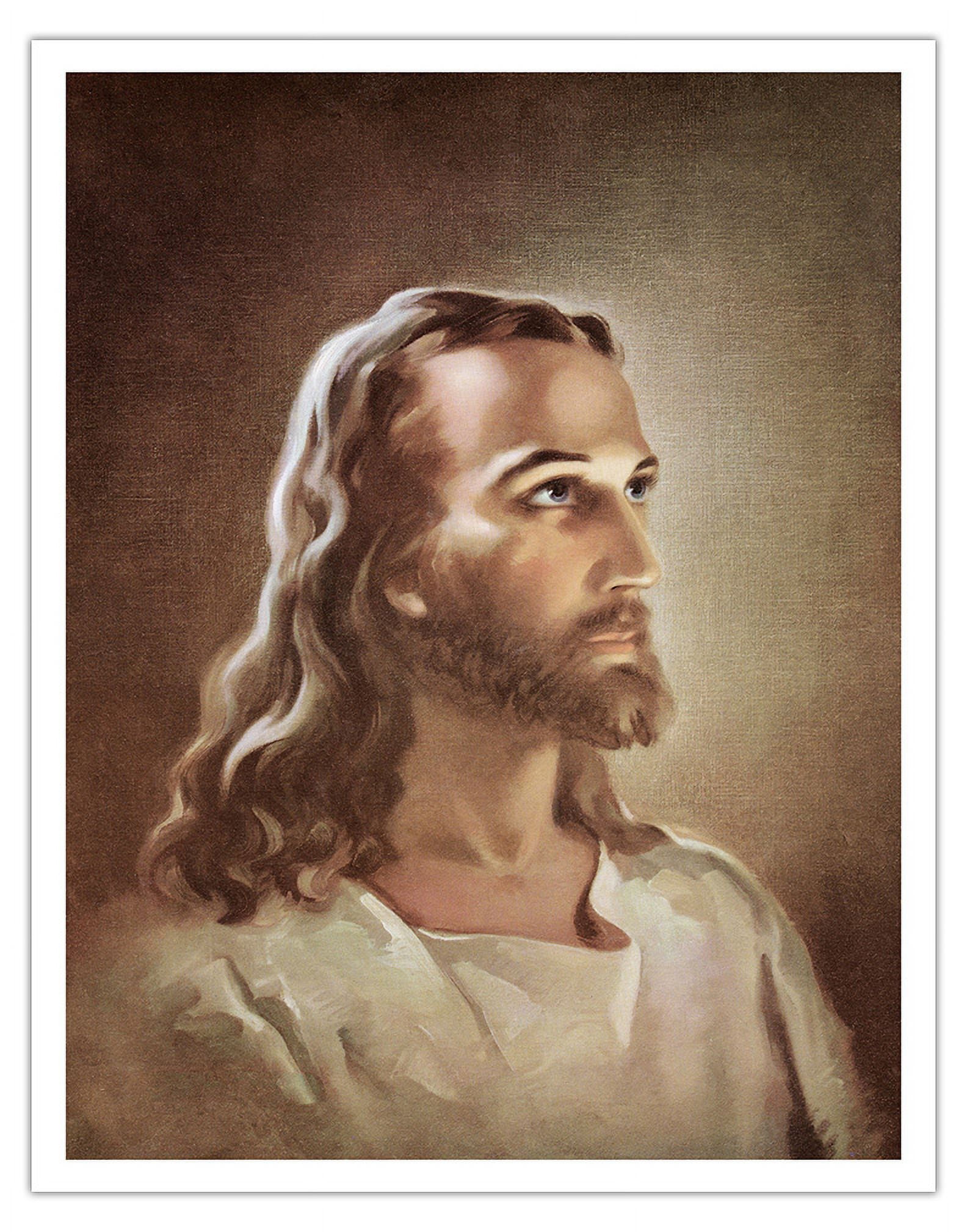 Head of Jesus Christ - Vintage Religious Art by Walter Sallman c.1941 ...