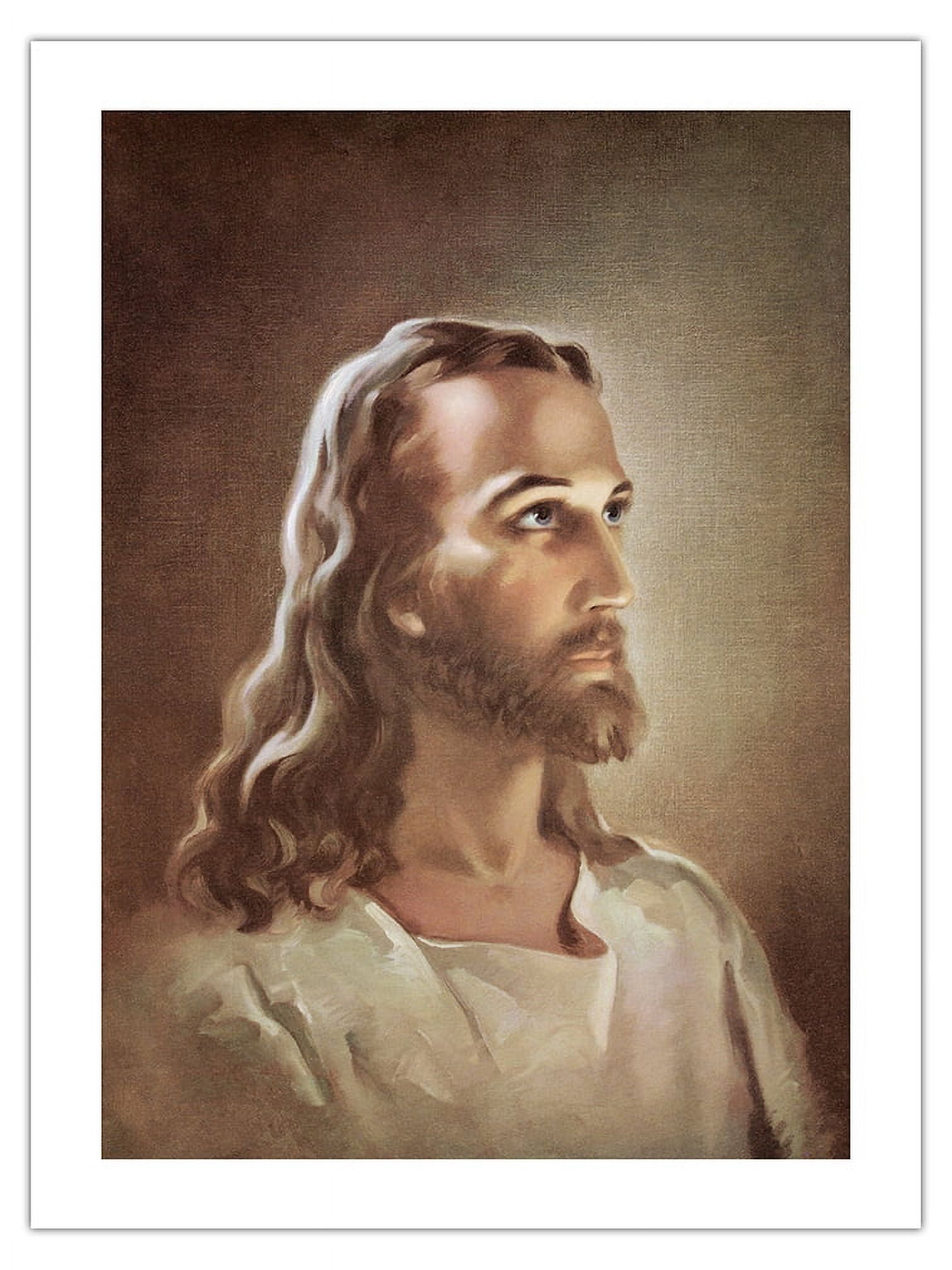 Head of Jesus Christ - Vintage Religious Art by Walter Sallman c.1941 ...