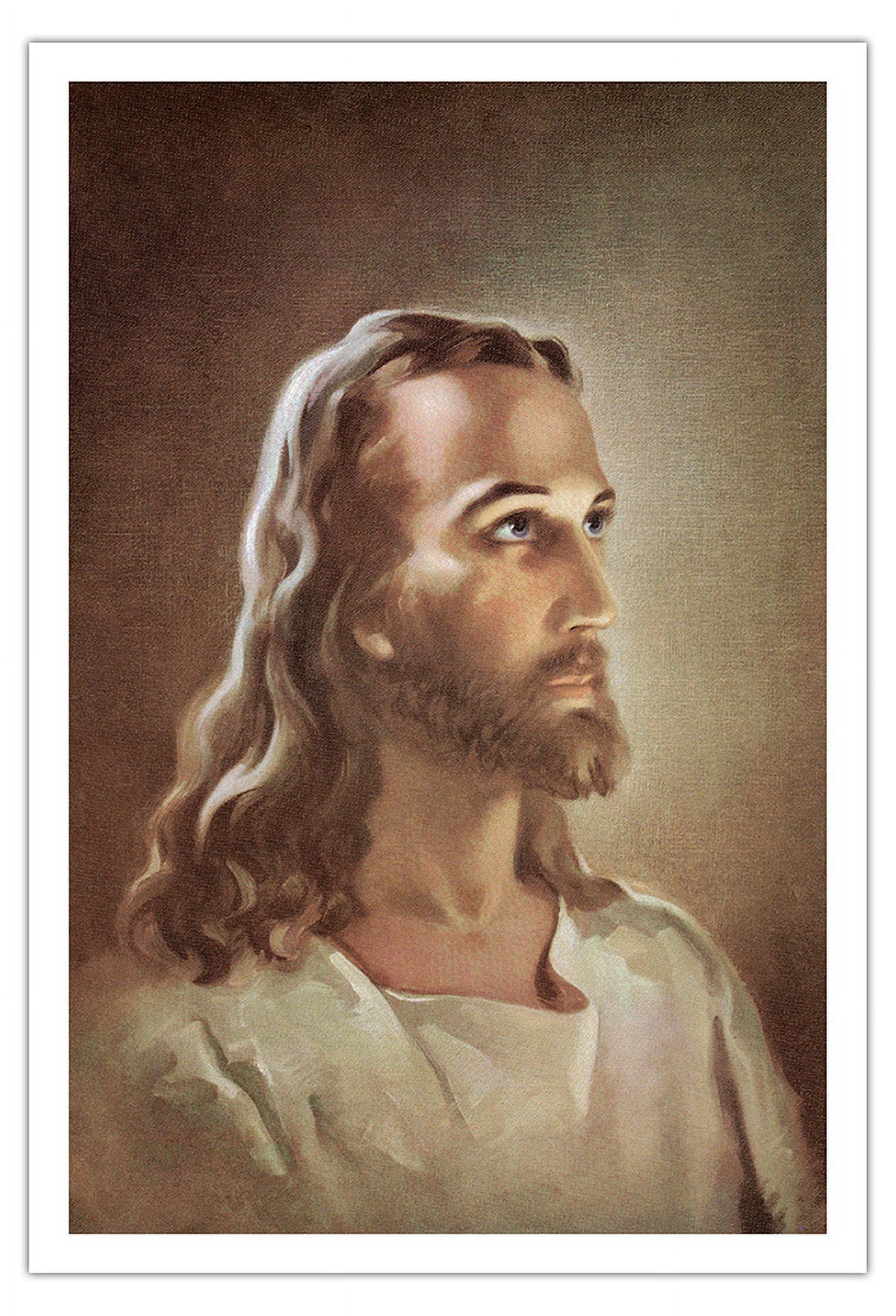 Head of Jesus Christ - Vintage Religious Art by Walter Sallman c.1941 ...