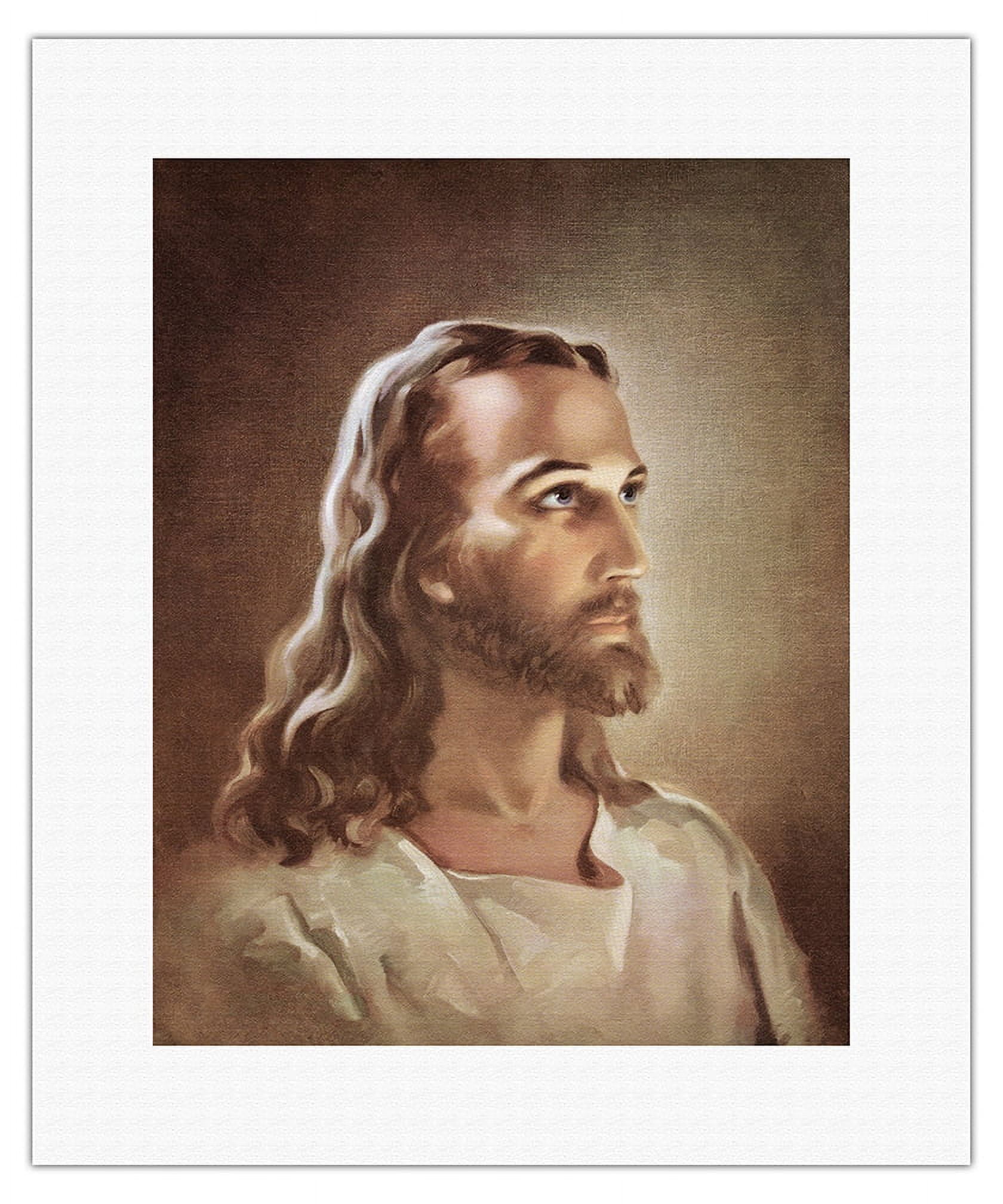 Head of Jesus Christ - Vintage Religious Art by Walter Sallman c.1941 ...