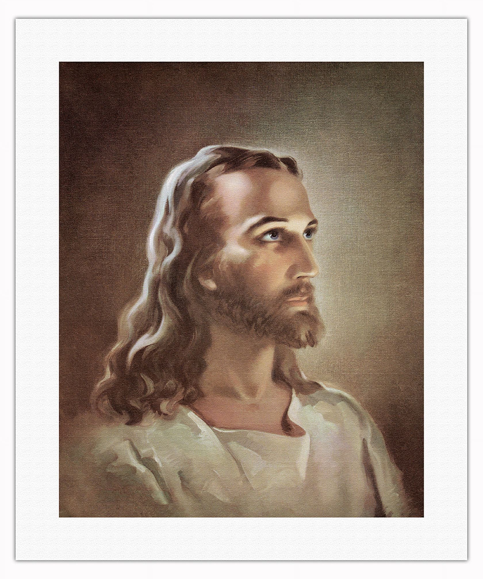 Head of Jesus Christ - Vintage Religious Art by Walter Sallman c.1941 ...