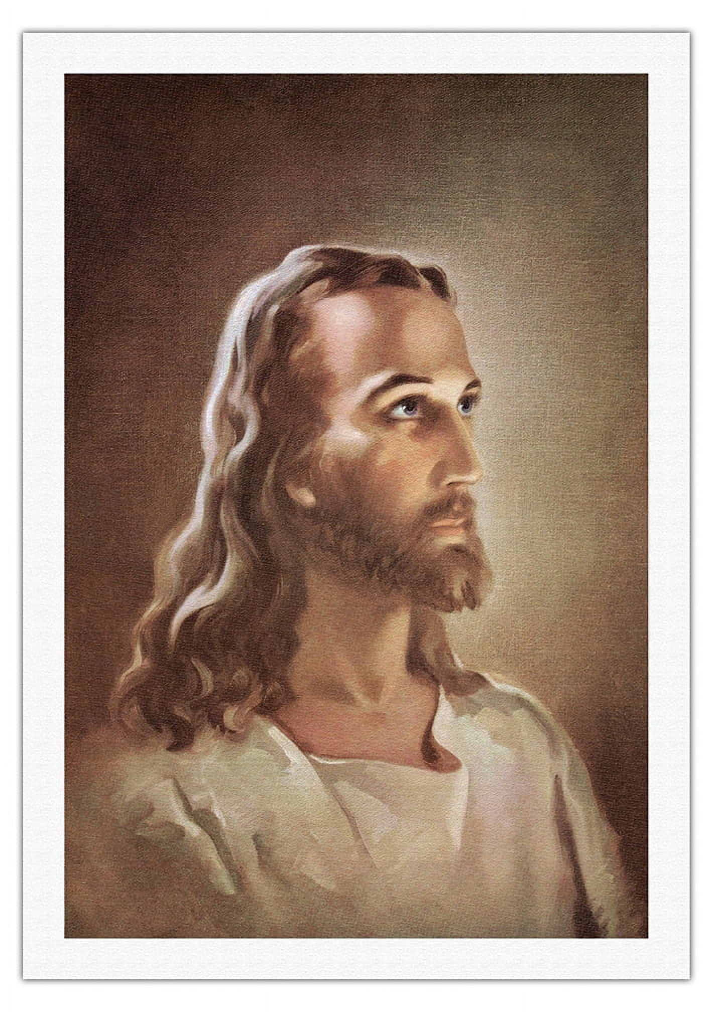 Head of Jesus Christ - Vintage Religious Art by Walter Sallman c.1941 ...