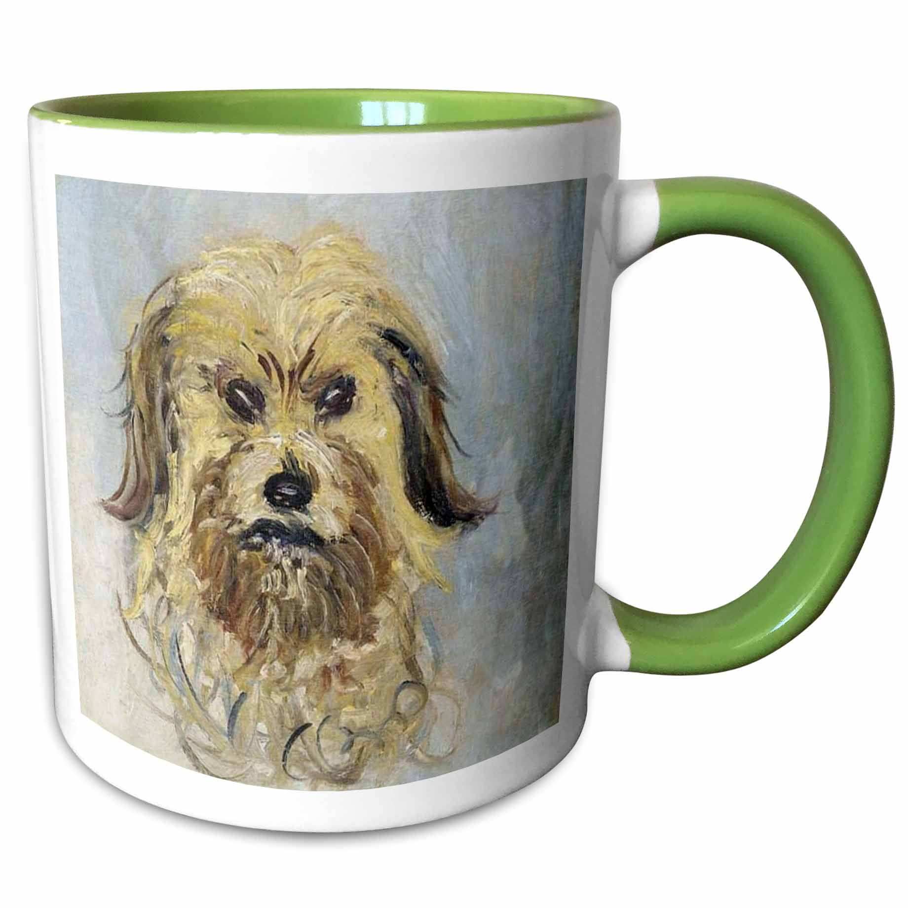 Head of the Dog, Claude Monet Painting Dated 1882, PD-US 15oz Two-Tone ...