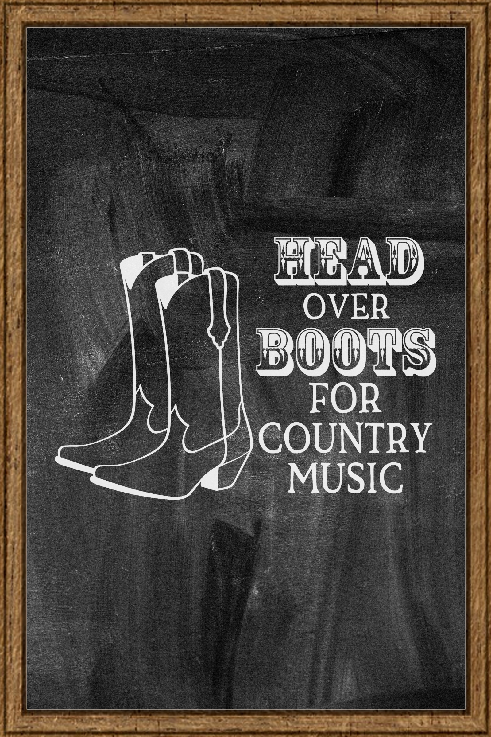 Head over to boots for country music funny western Tin Sign Chalk Board ...
