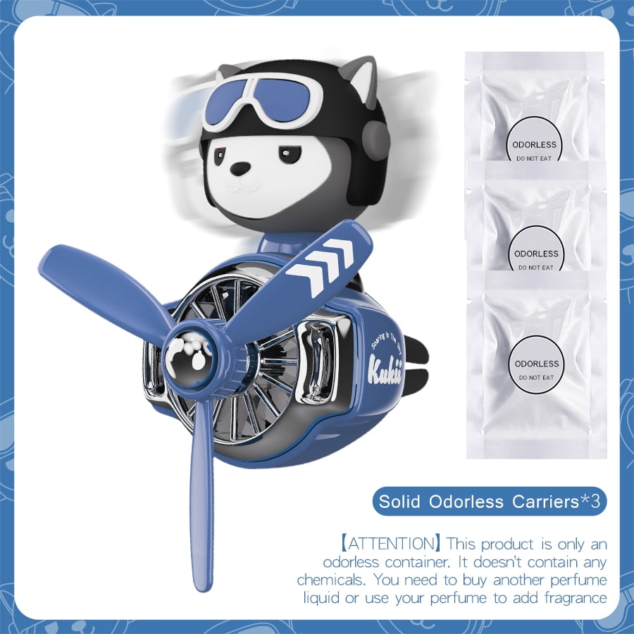 Head shaking rotating propeller plane cool pilot car ornaments vent air ...