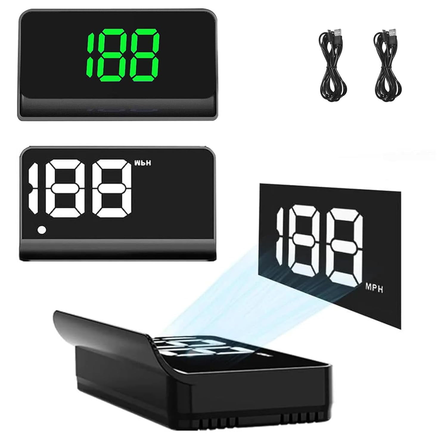 Head up Display Car GPS Digital Speedometer, Large Font Auto Dimming ...