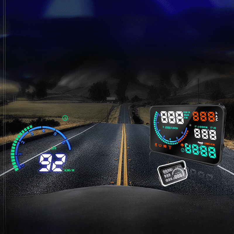 Head-up car display obd speed air code meter LCD touch display ...