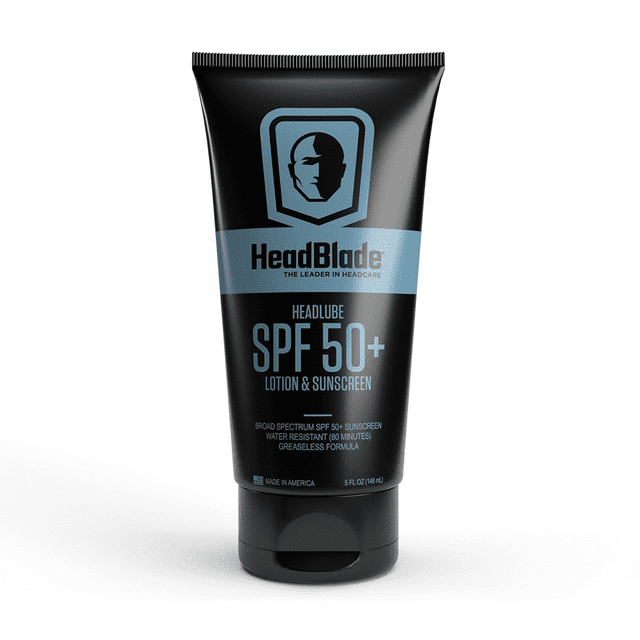 HeadBlade HeadLube SPF 50 Men's Lotion and Sunscreen - No Greasiness ...