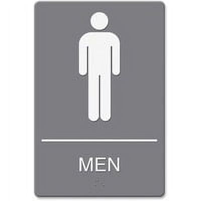 HeadLine ADA Men's Restroom Sign with Symbol, 1 Each - Men Print ...