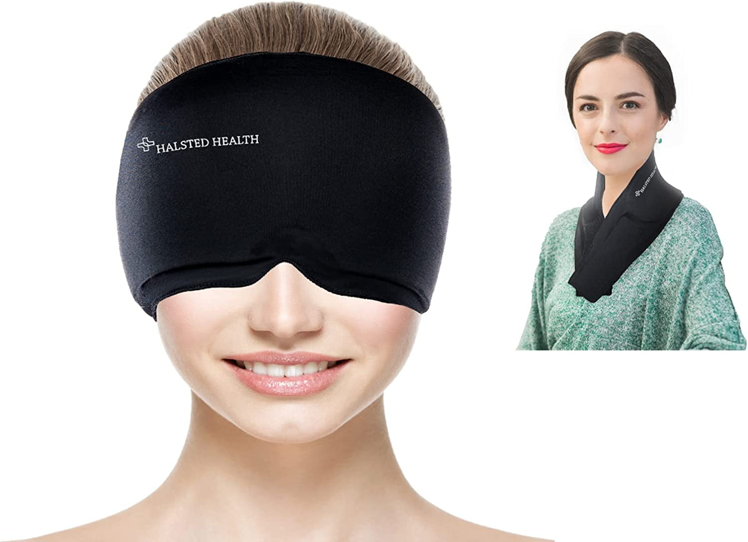 Headache Migraine Relief/Neck Pain Dual Use Soft Gel Wrap - Cold/Hot ...