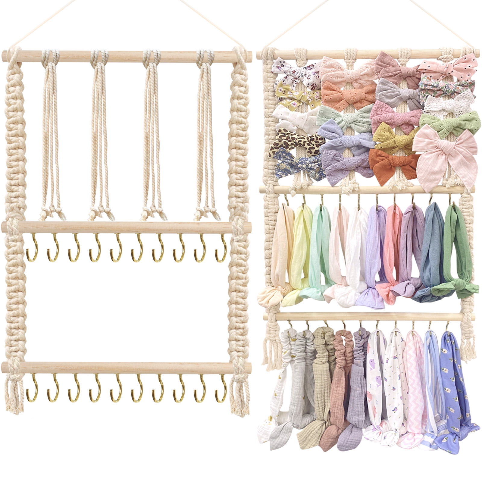 Oaoleer Hair Accessories Organizer, Bow Holder, Headband Display, Wall ...