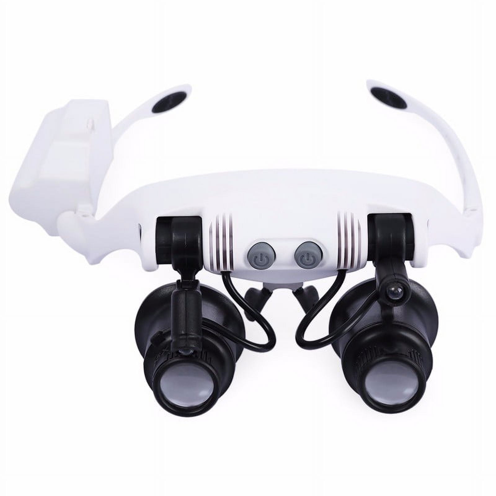 Headband LED Magnifying Glass Headlamp Microscope Jewelry Watch Repair ...