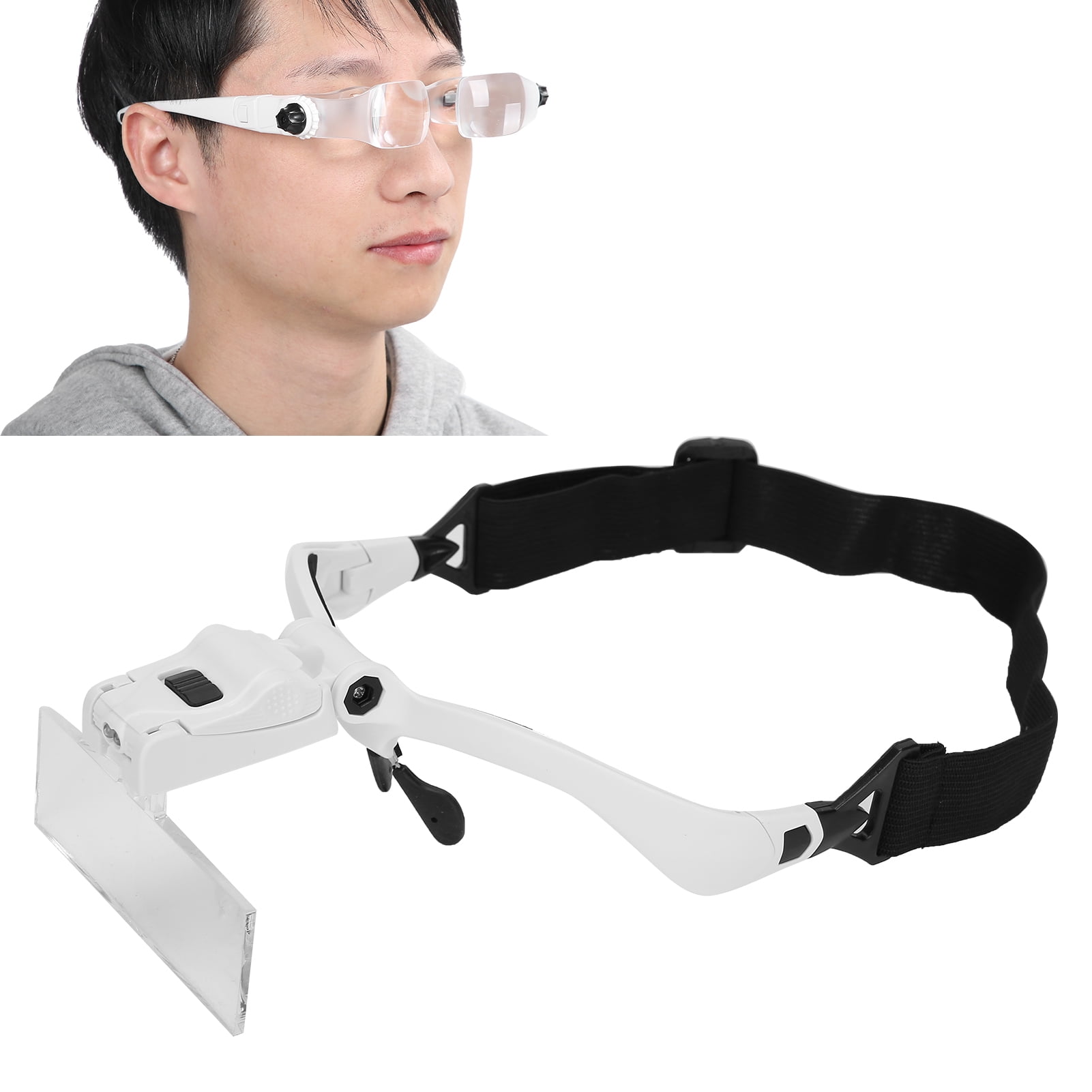 Headband Magnifier,Head Mount Magnifying Glasses Folding Magnifier for ...
