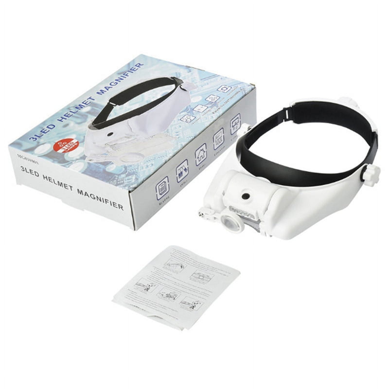 Headband Magnifying Glass, Illuminated Magnifying Glass with 3 Lens for ...