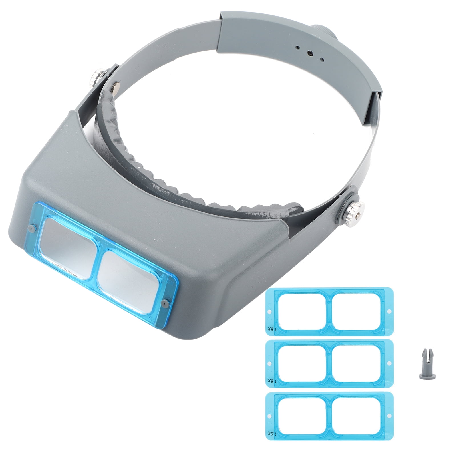 Headband Reading Magnifier with Four Optical Glass Lenses Jewelry ...