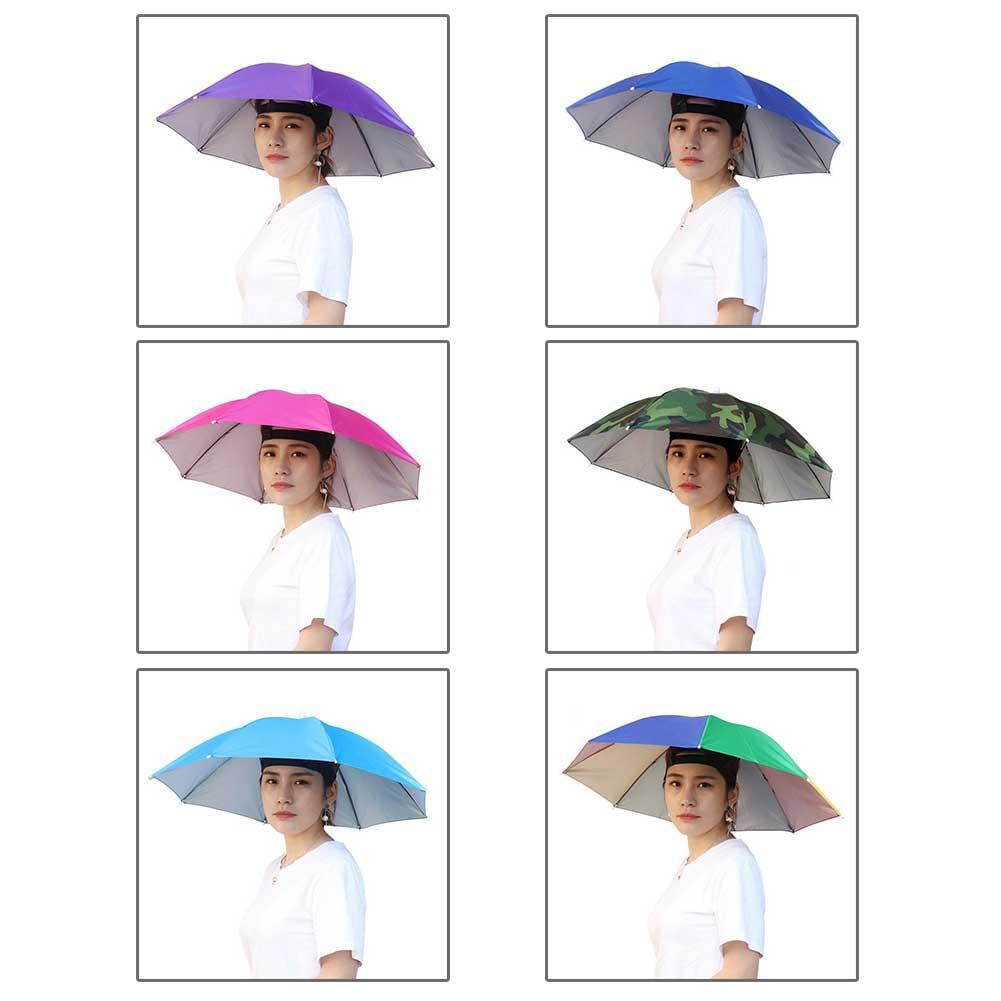 Headband Wearing Hat Umbrella Sunny Rain Fishing Umbrella Hat - Walmart.com