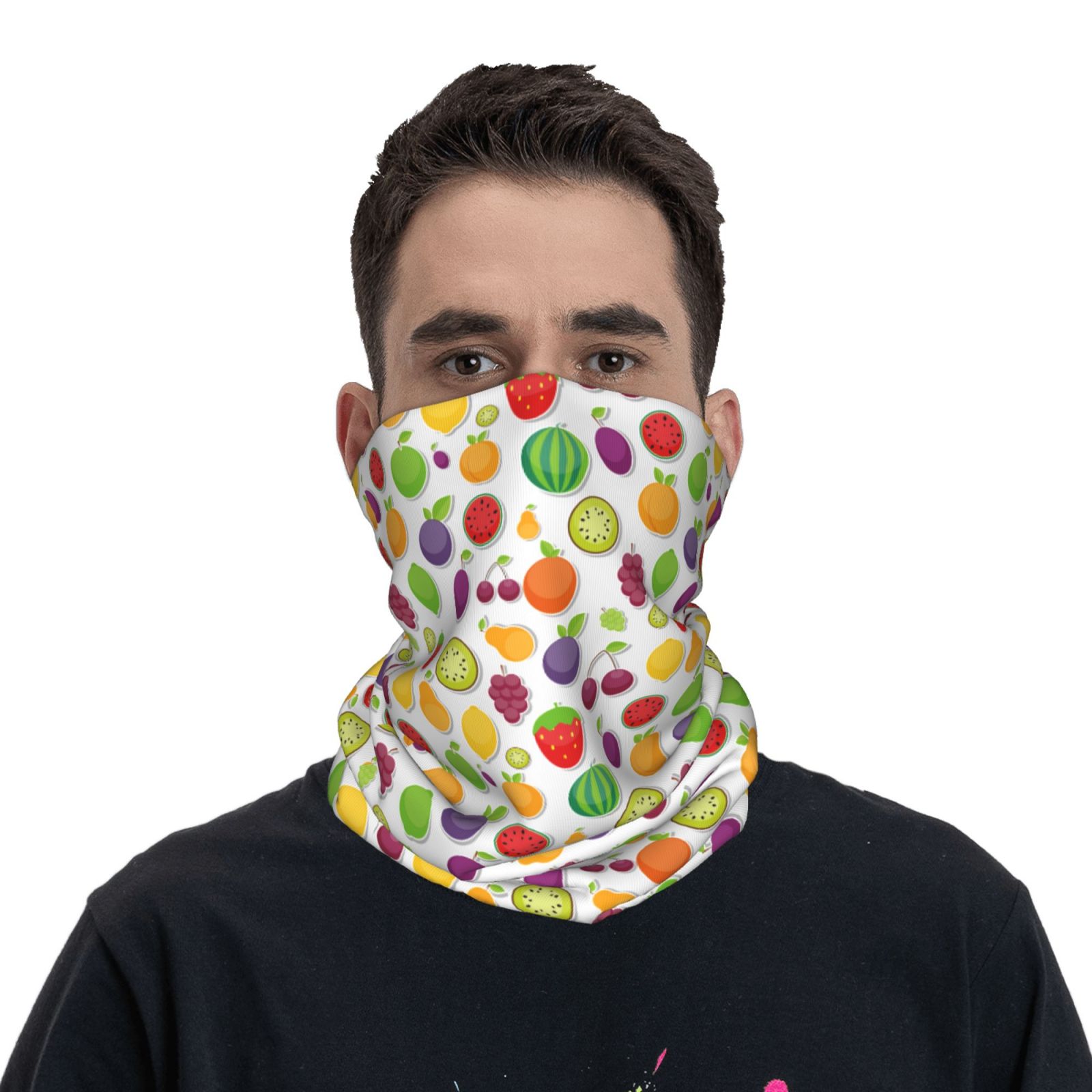 Headband for Women Men, Cute colorful fruits Multifunctional Sports ...