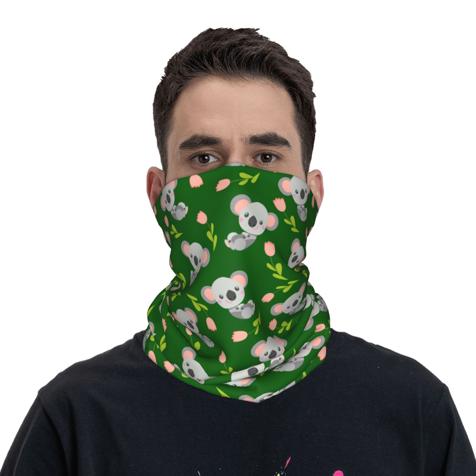 Headband for Women Men, Koala Tulip Print Green Multifunctional Sports ...