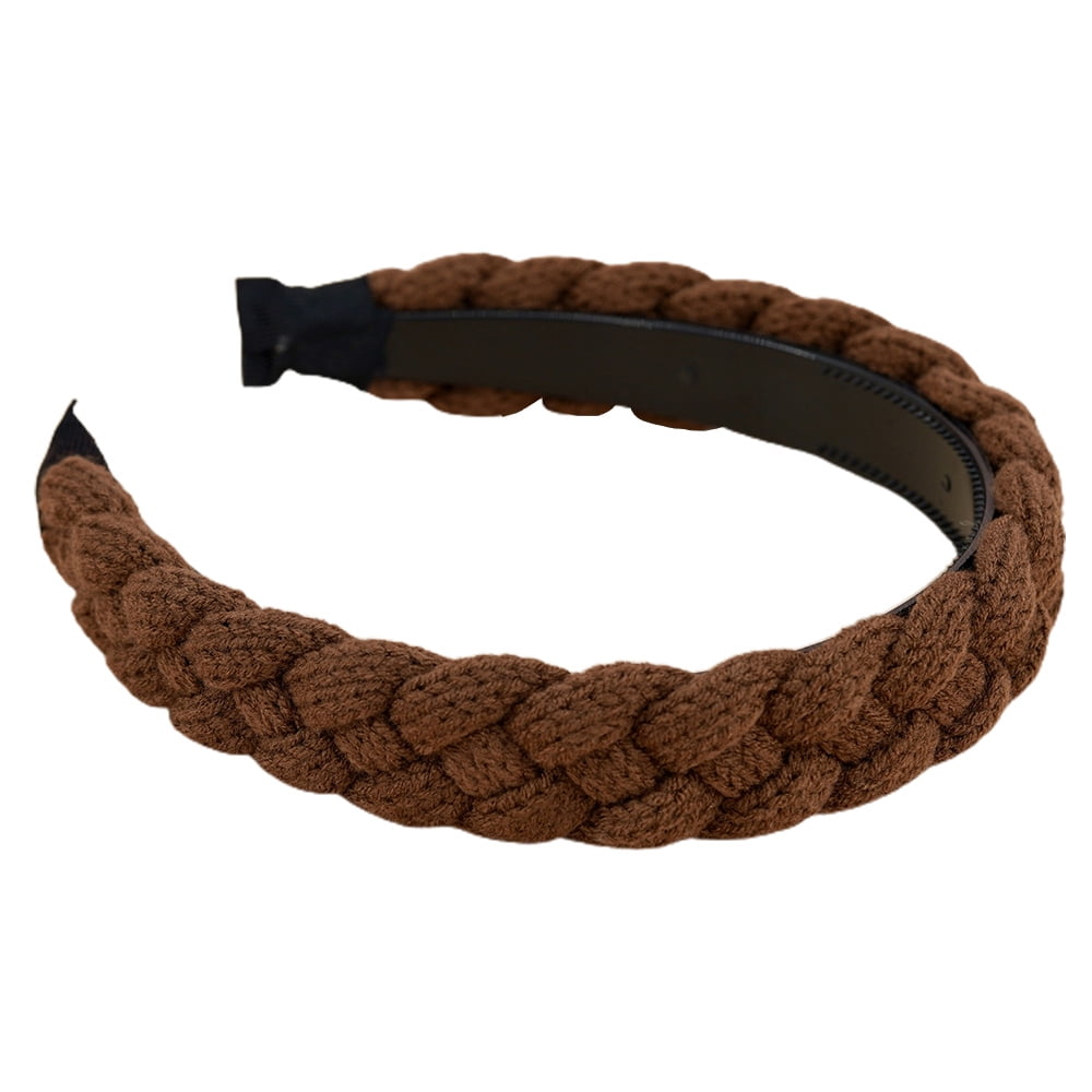 Headband Women girls fashion plush twist braid headbandcoffee - Walmart.com