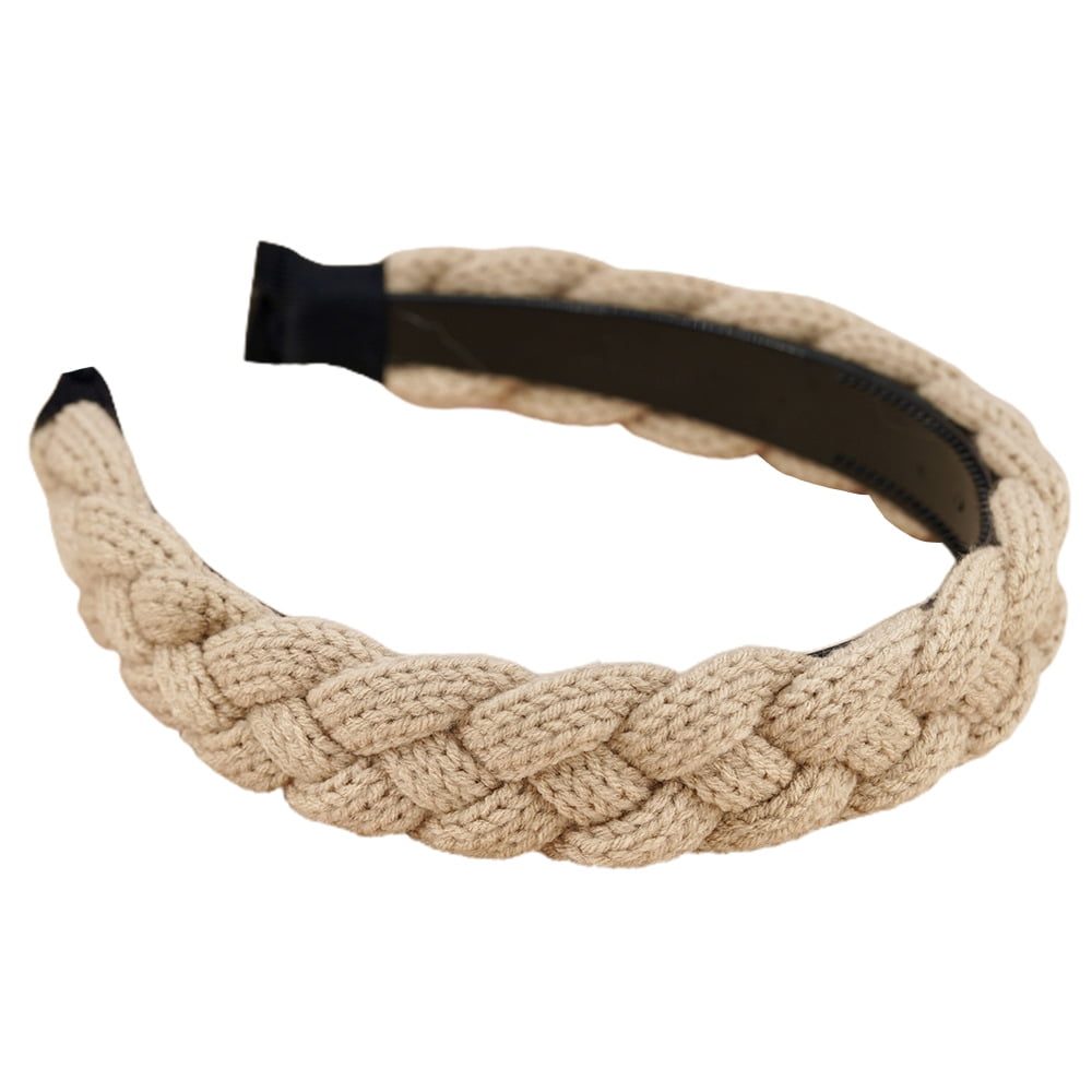 Headband Women girls fashion plush twist braid headbandoff-white ...