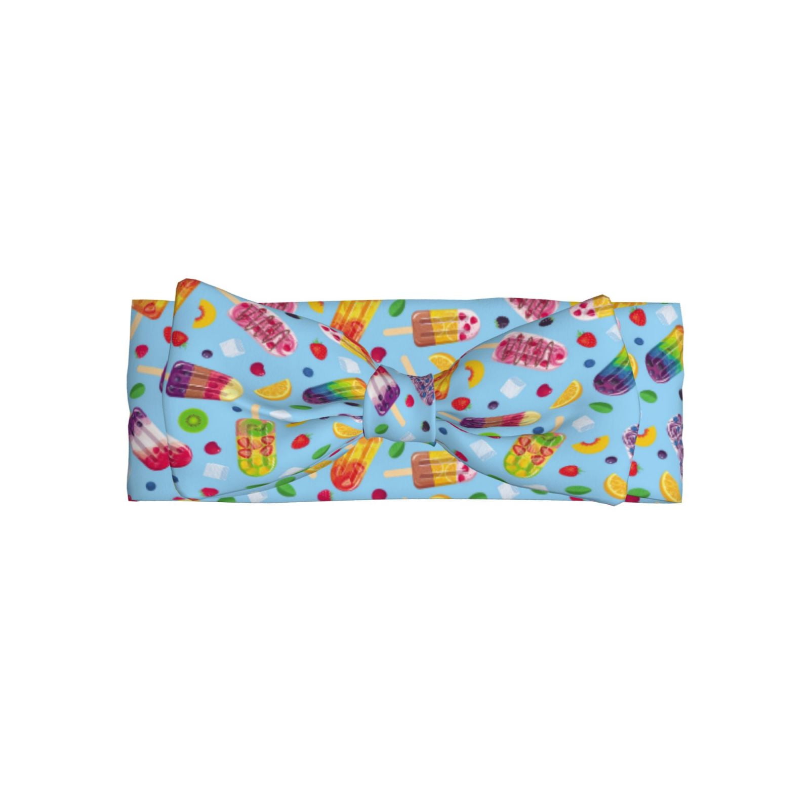 Headbands Baby Girls Bows - Cool Summer Ice Cream Print Stretchy Soft ...