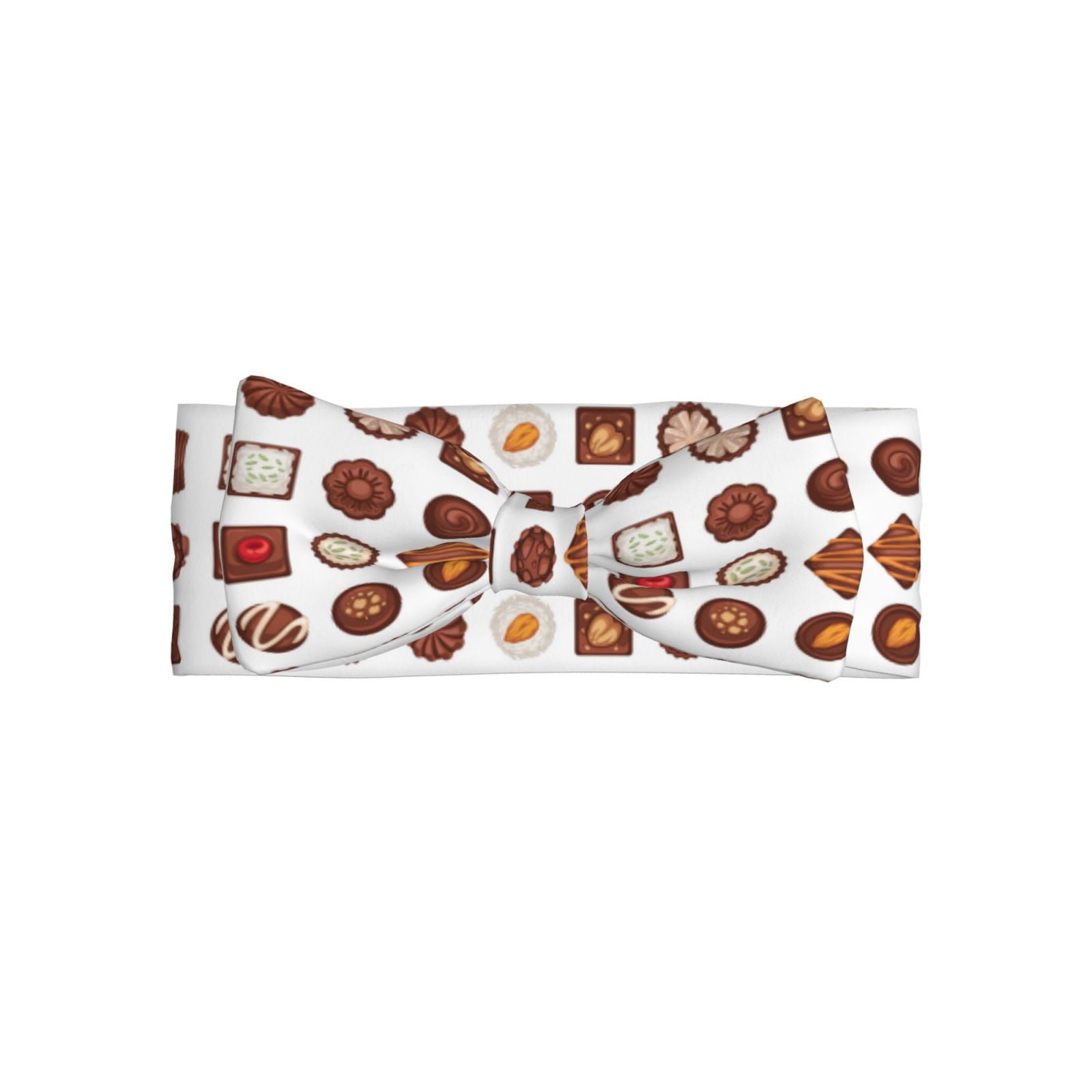 Headbands Baby Girls Bows - Delicate Chocolate Print Stretchy Soft ...