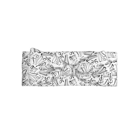 Headbands Baby Girls Bows - black white music Stretchy Soft Headbands ...