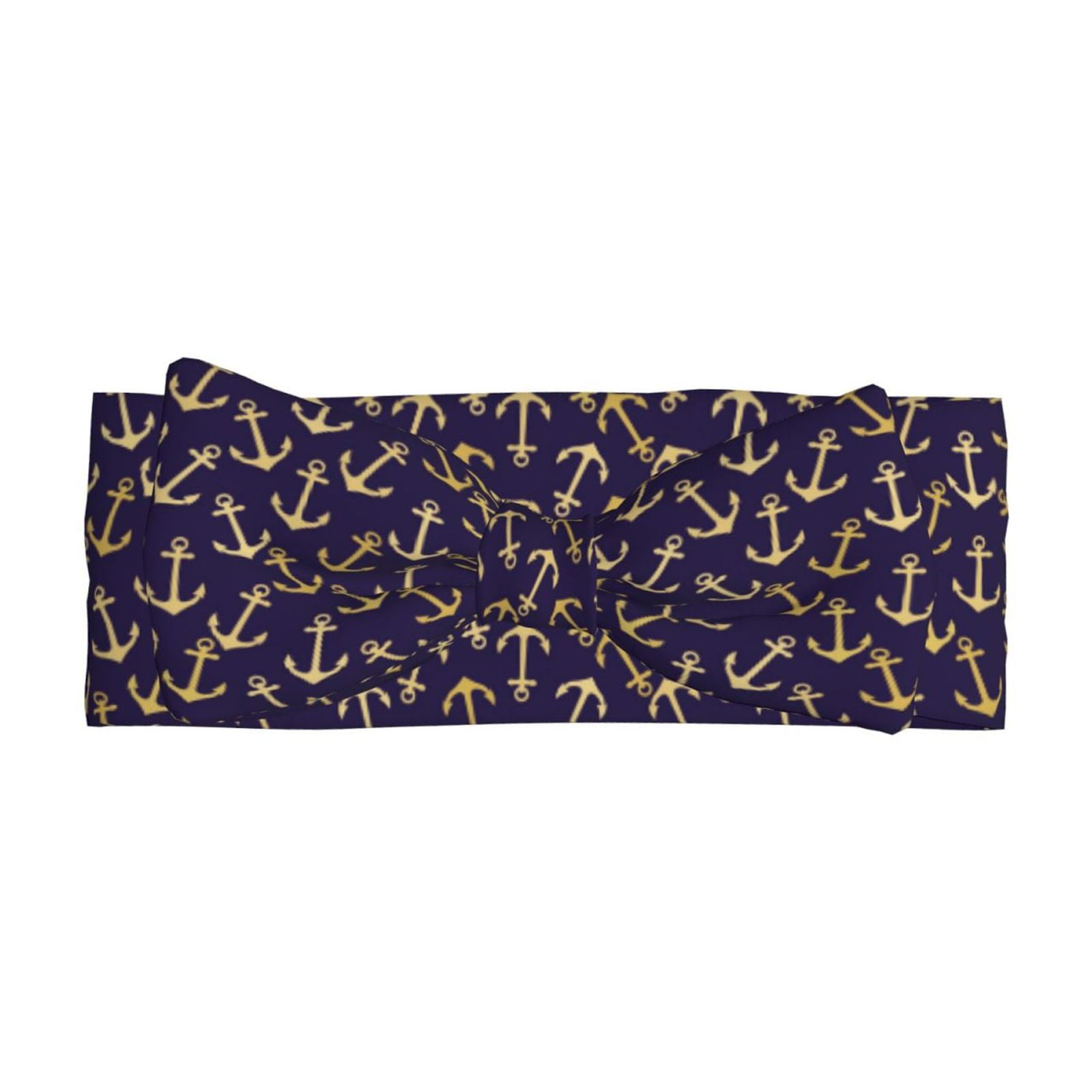 Headbands Baby Girls Bows - golden anchor Anchor print Stretchy Soft ...