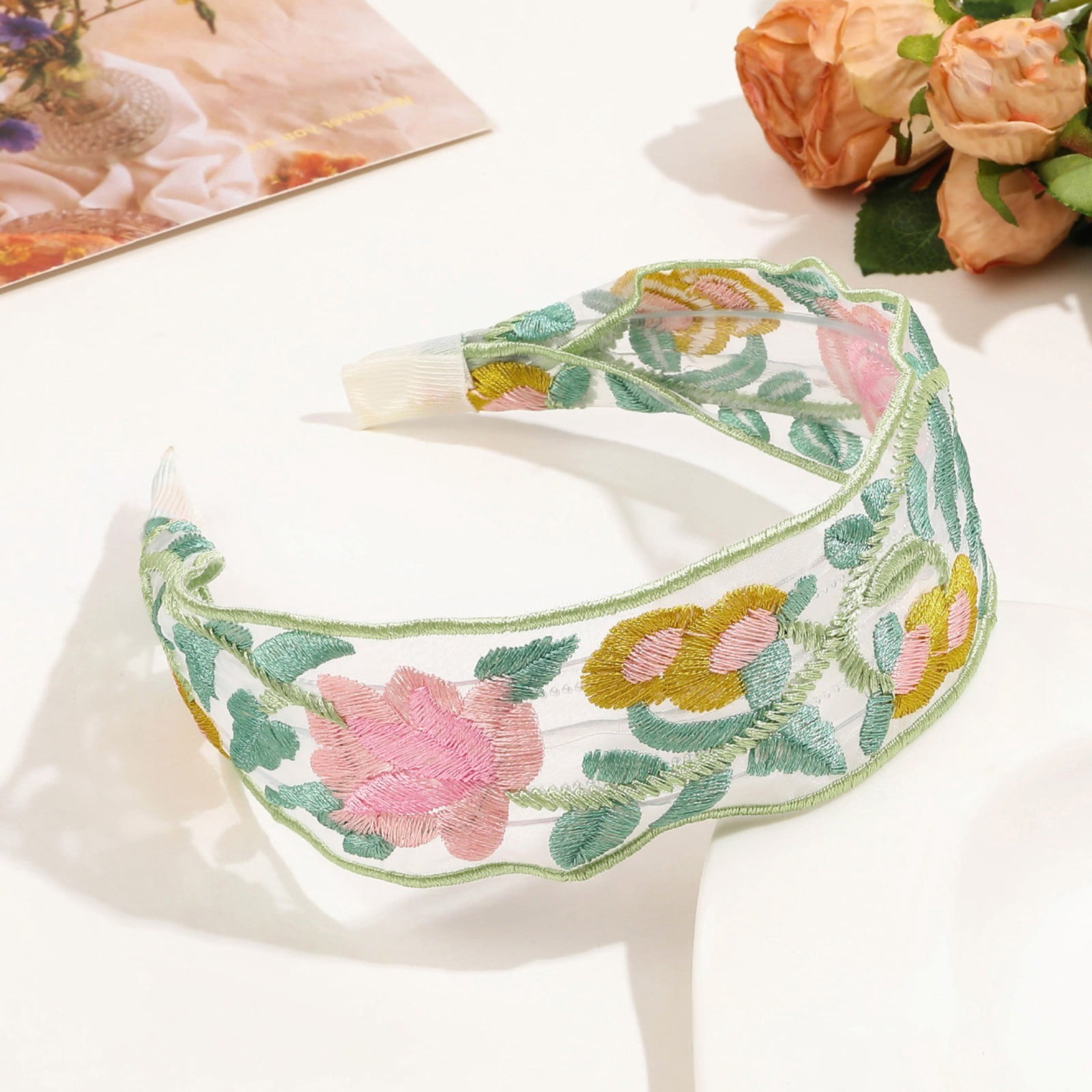Headbands Floral Boho Headbands For Women Embroidery Lace Headband ...