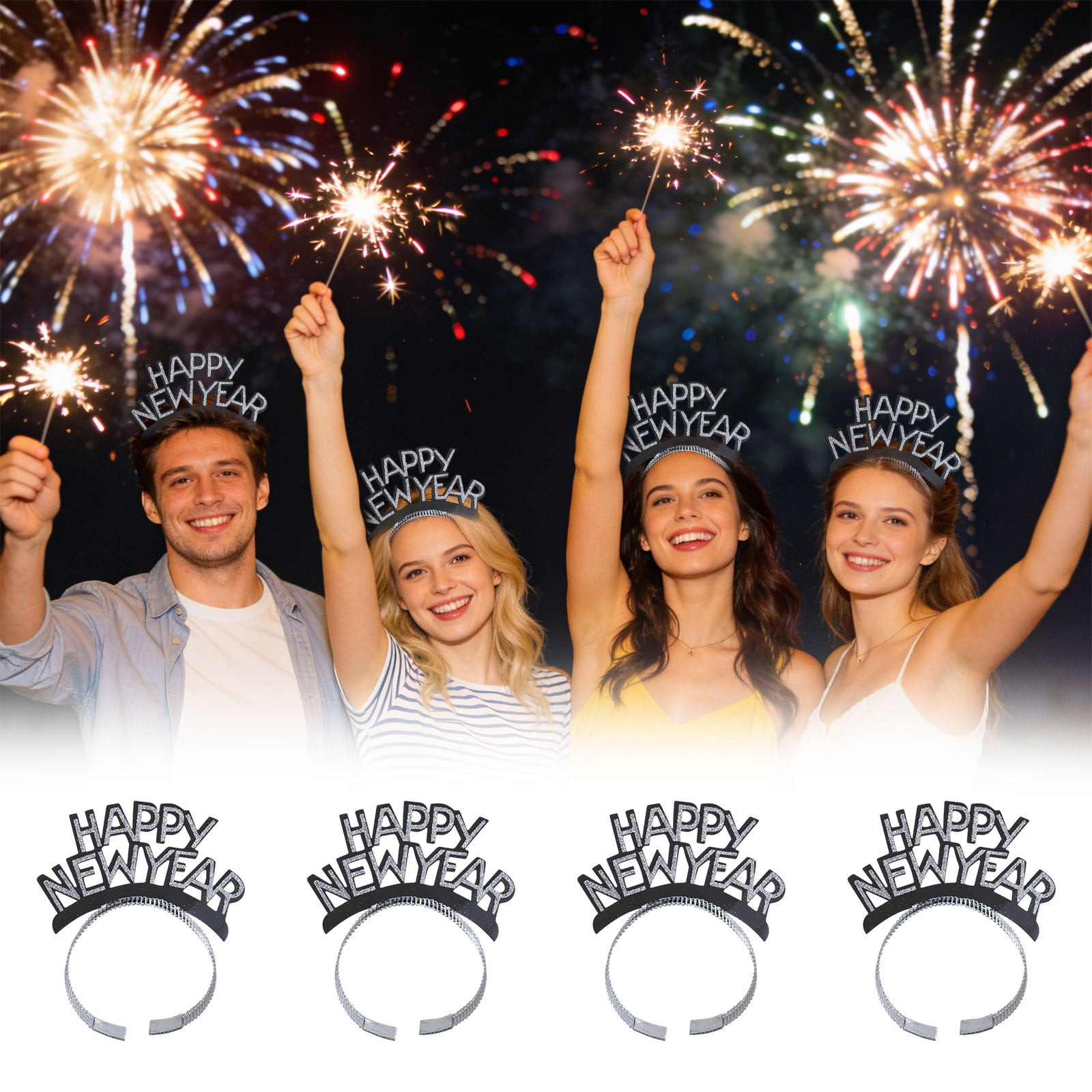 Headbands For Women 2026 New Year Hairbands Holiday Headwear Decoration ...