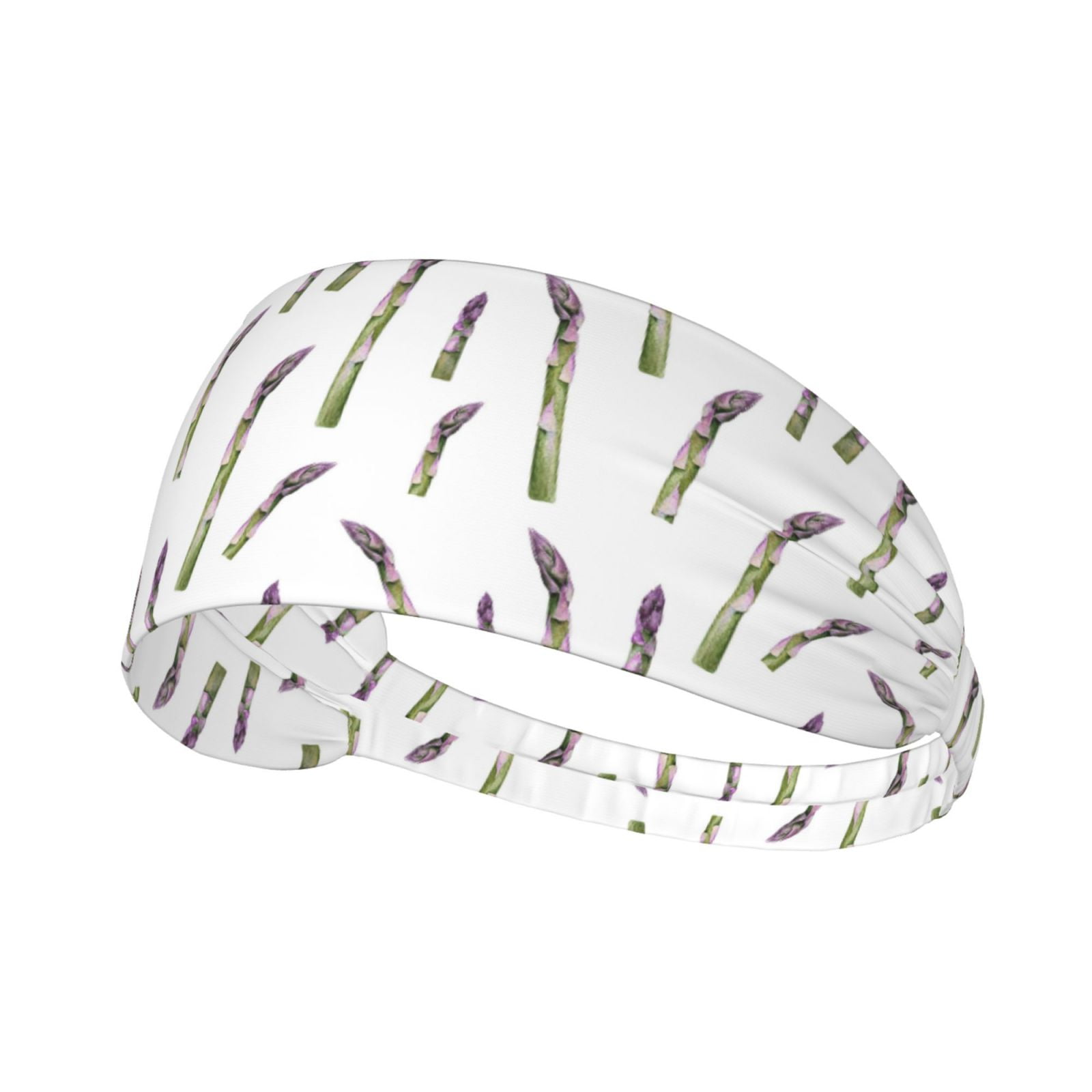 Headbands For Women/Men, Asparagus Print Purple Elastic Soft Sweat Band ...