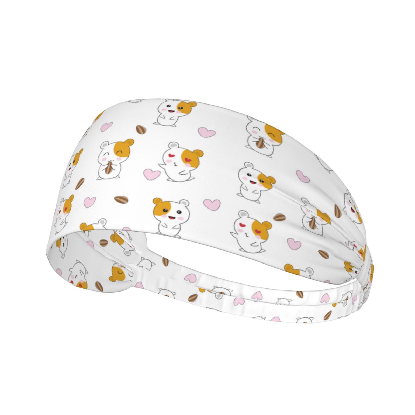 Headbands For Women/Men, Cartoon Cute Hamster Love Elastic Soft Sweat ...