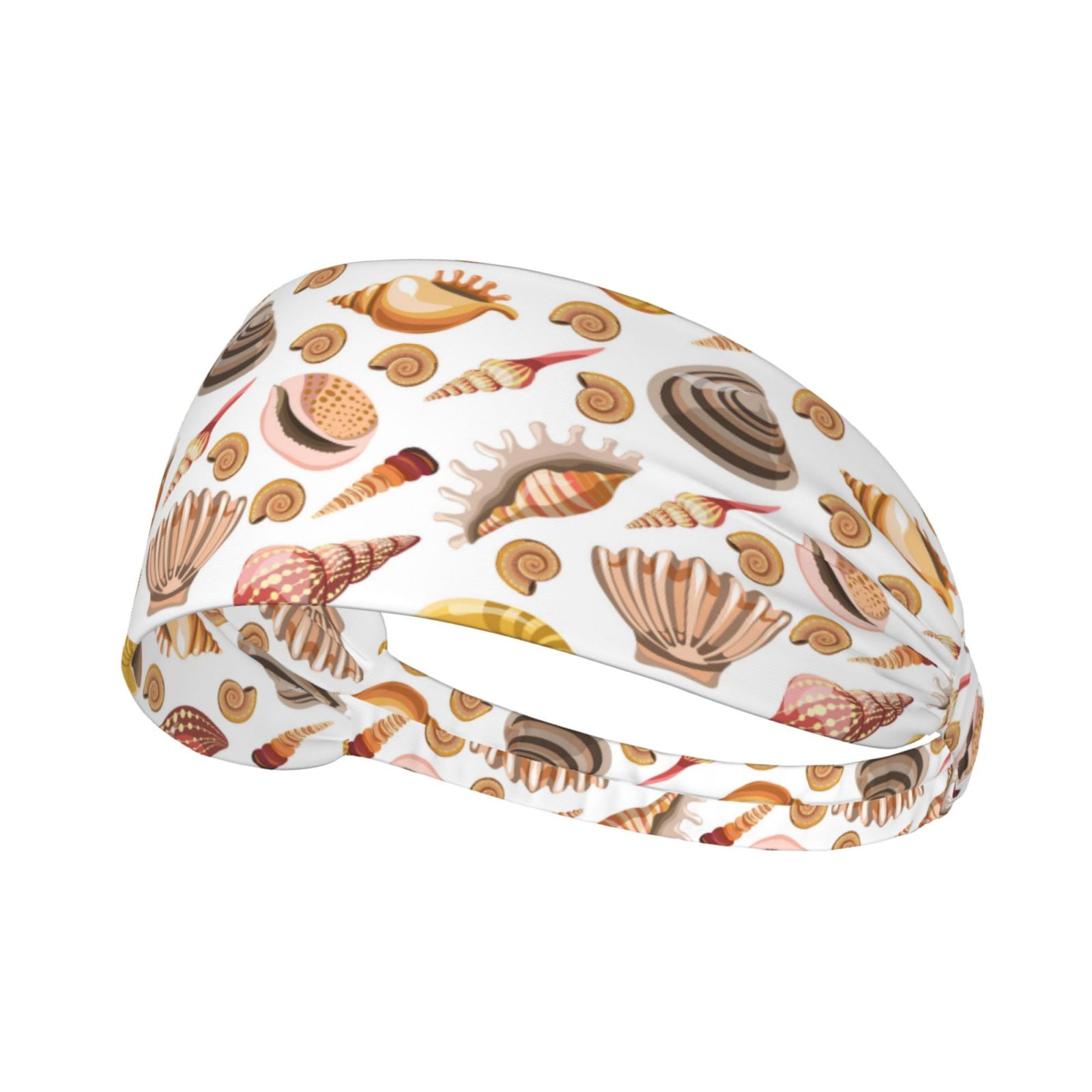 Headbands For Women/Men, Conch Shells Print No.9045 Elastic Soft Sweat ...